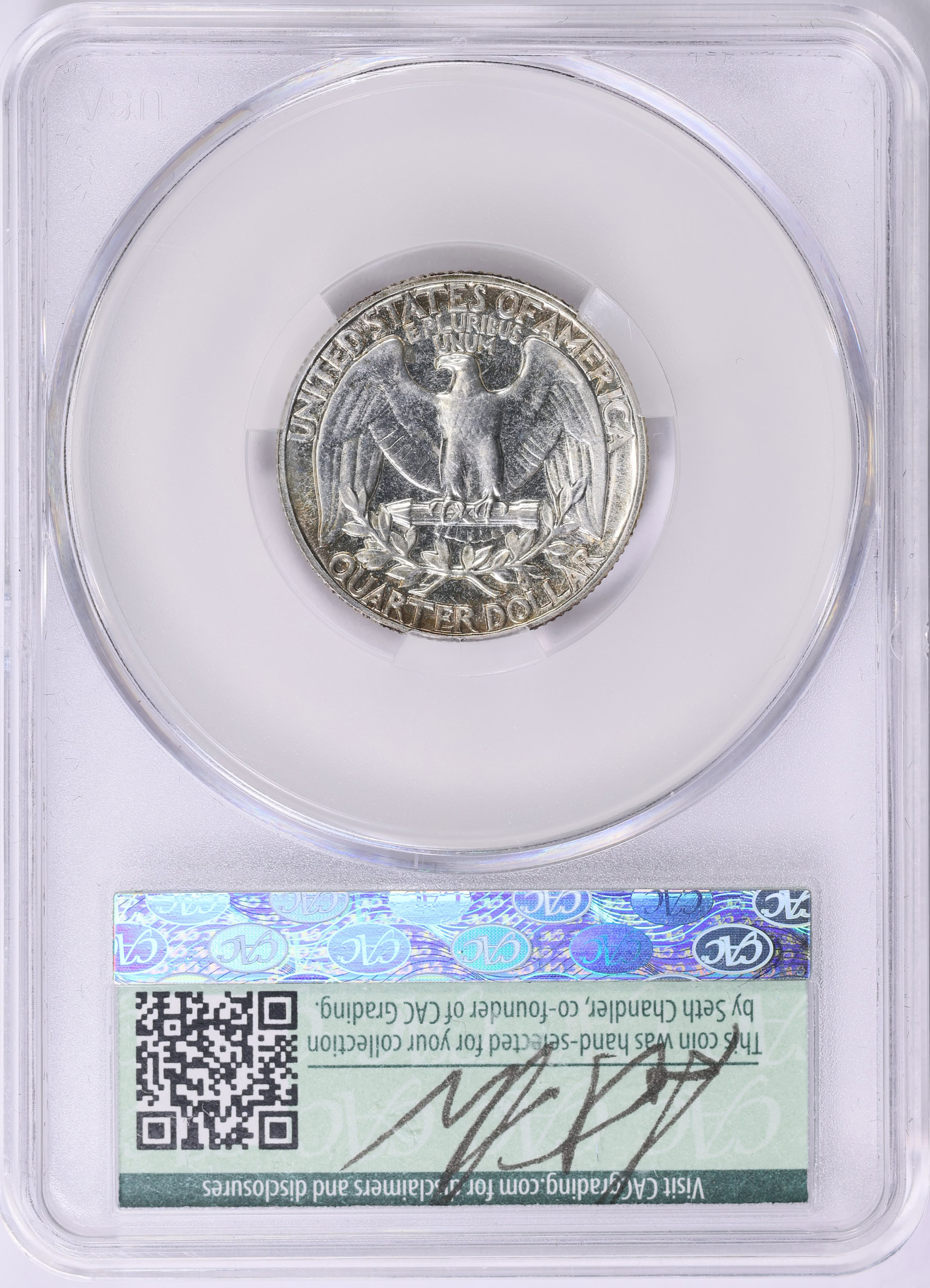 1942 Washington Quarter CACG Proof-66 (WitterBrick, Signed Seth Chandler) (Toned) (Item 1863650 ...