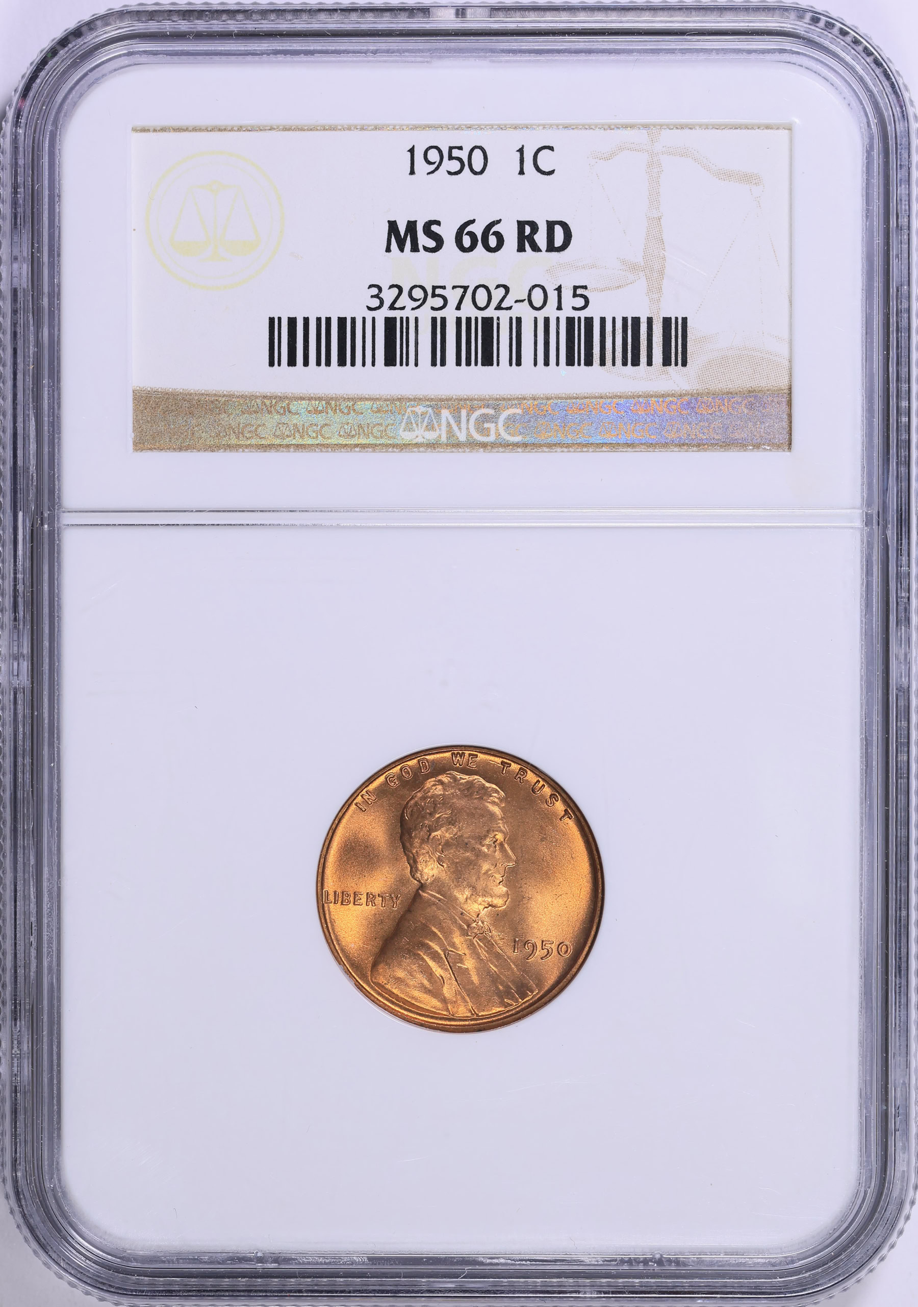 1950 Lincoln Cent NGC MS-66 RD (Item 1863805) | GreatCollections Coin Auctions