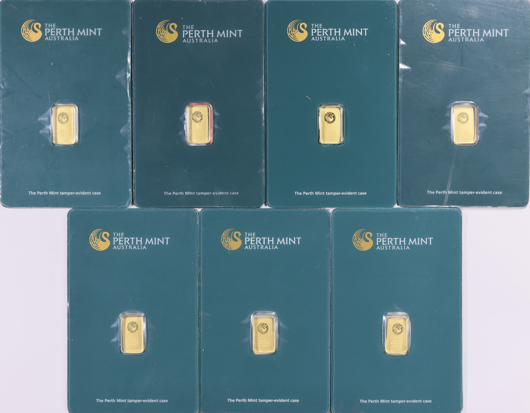 ND Gold 1gm Ingots/Bars Uncertified in Cards of Issue (13 Pieces) (AGW ...
