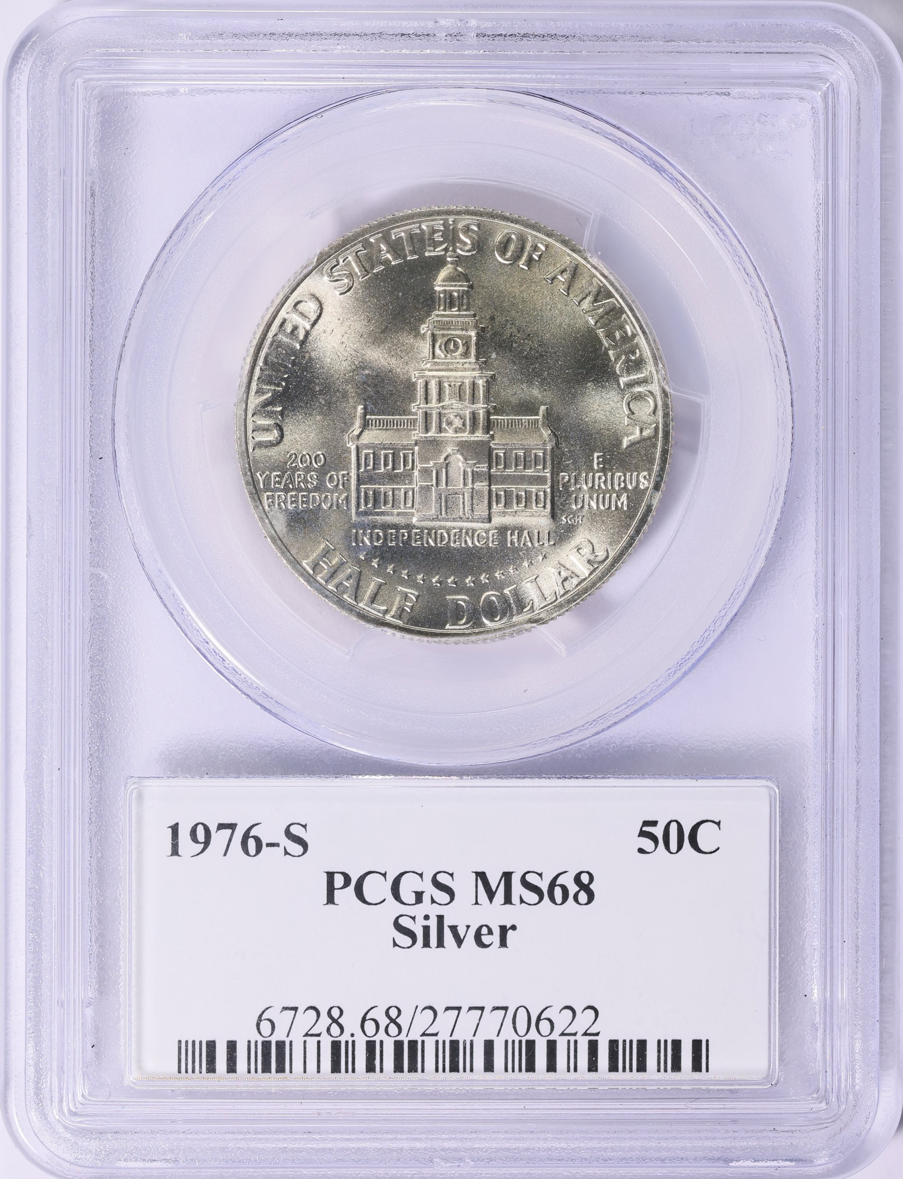 1976-S Kennedy Half Dollar Silver PCGS MS-68 (John F. Kennedy Label) (Item 1863920 ...
