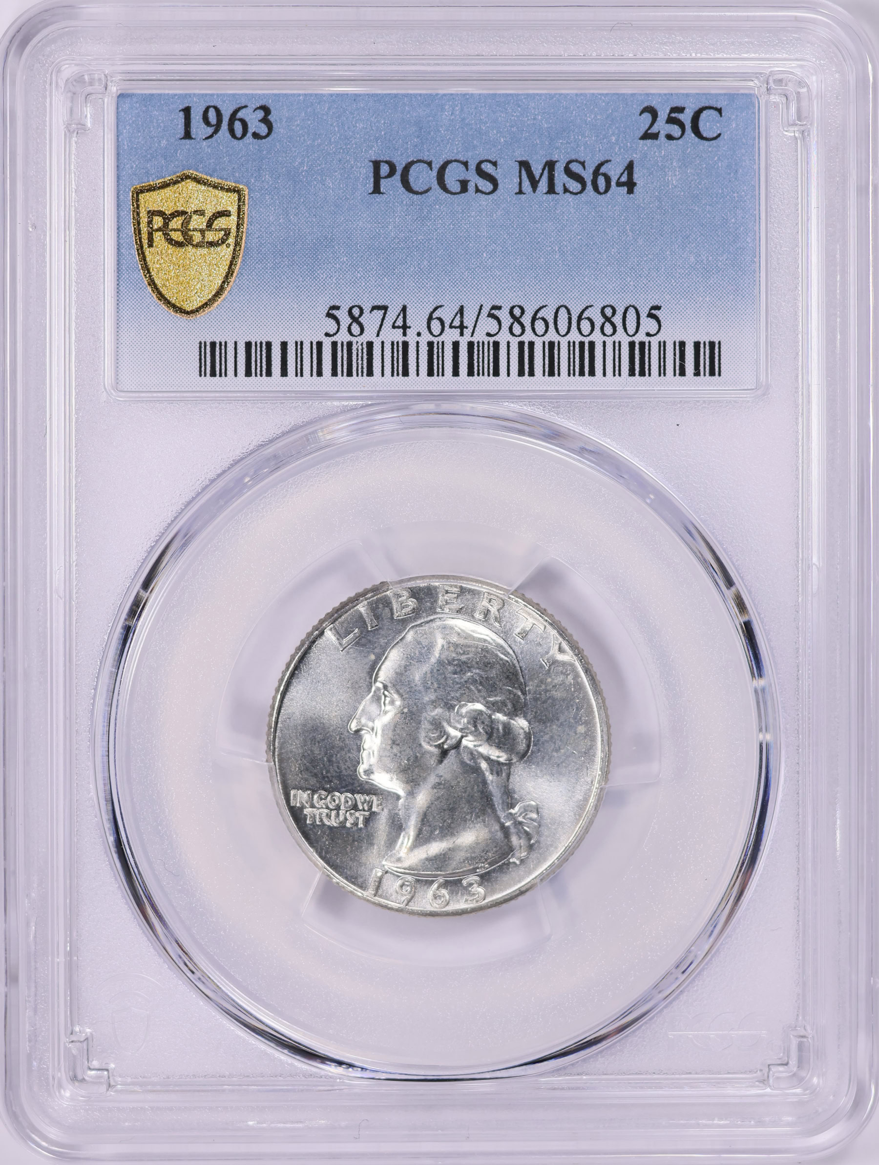 1963 Washington Quarter PCGS MS-64 (Item 1864146) | GreatCollections ...