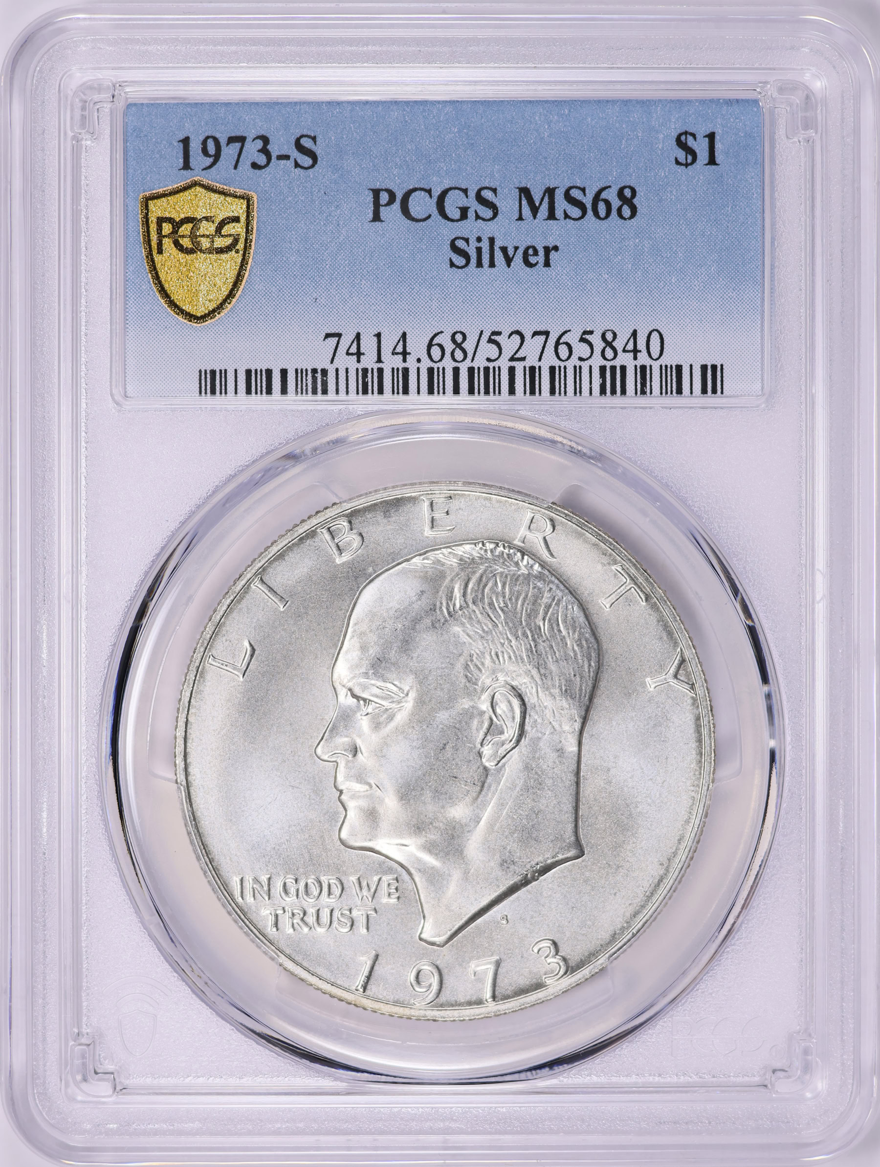 1973-S Eisenhower Dollar Silver PCGS MS-68 (Item 1864159) | GreatCollections Coin Auctions