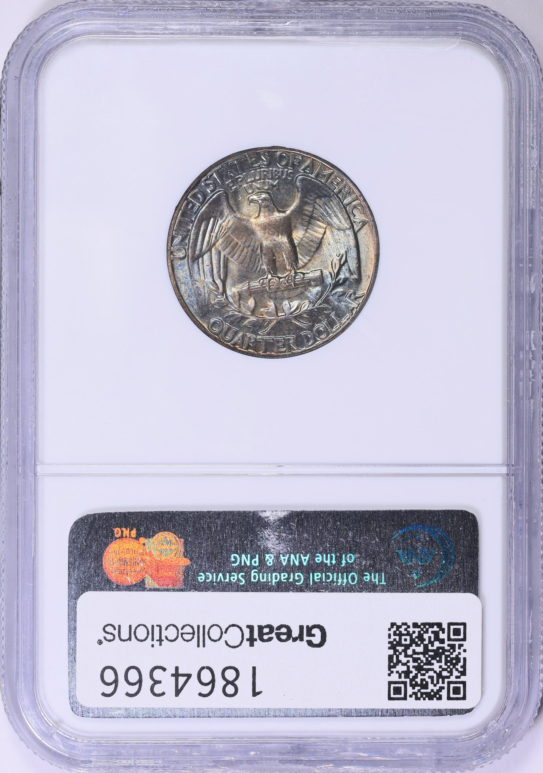 1956 Washington Quarter NGC MS-65 (Toned) (Item 1864366) | GreatCollections Coin Auctions