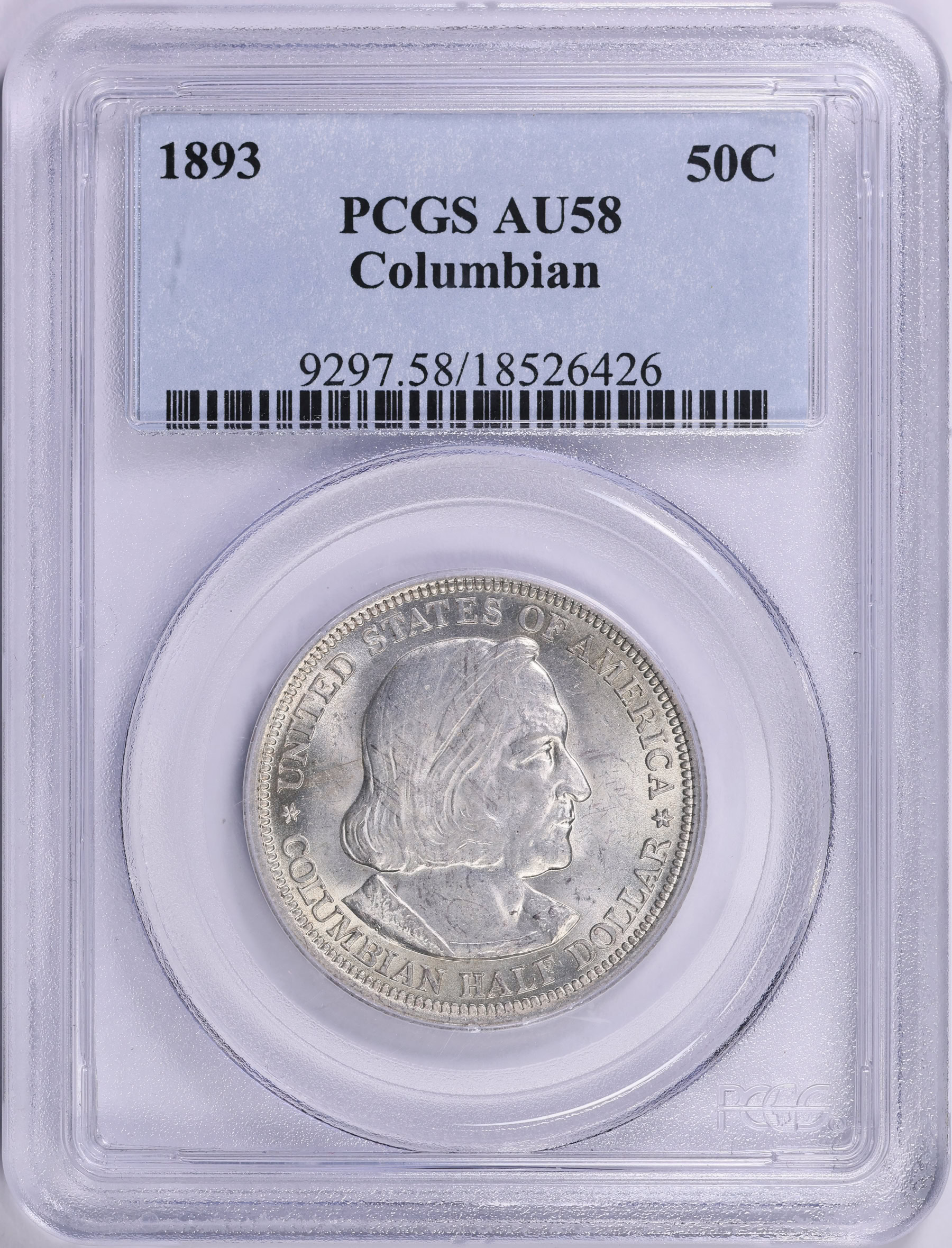 1893 World Columbian Exposition Half Dollar PCGS AU-58 (Item 1864394 ...