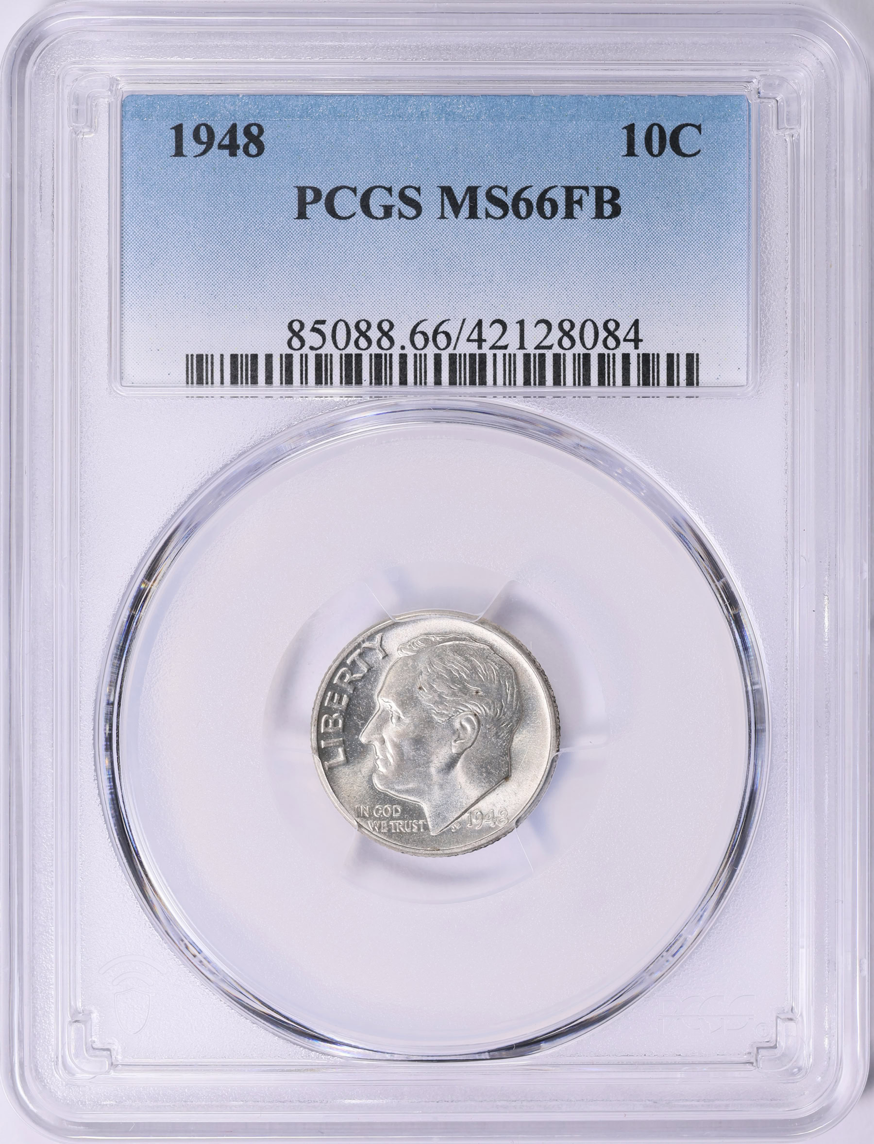 1948 Roosevelt Dime PCGS MS-66 FB (Item 1864479) | GreatCollections ...