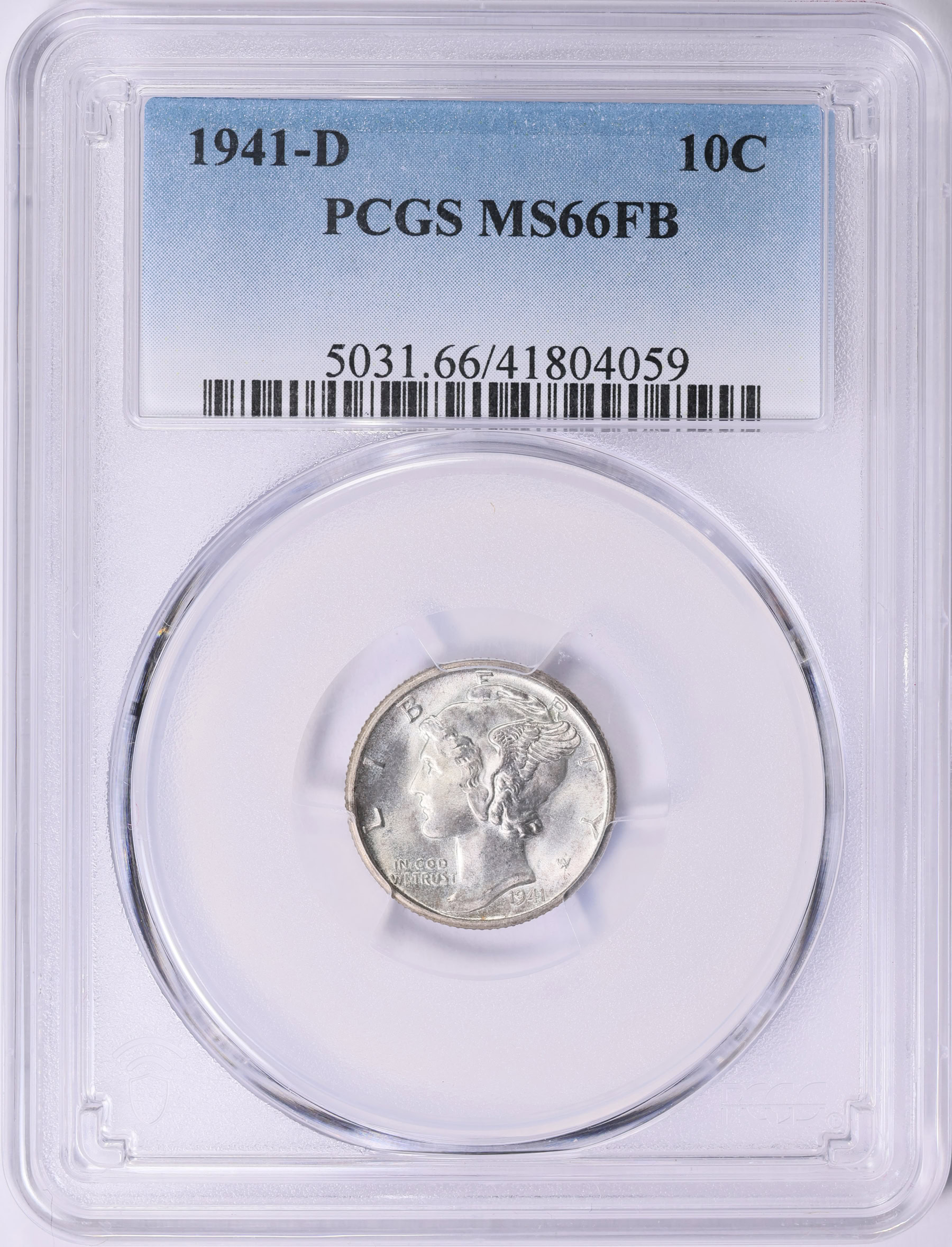 1941-D Mercury Dime PCGS MS-66 FB (Item 1864483) | GreatCollections Coin Auctions