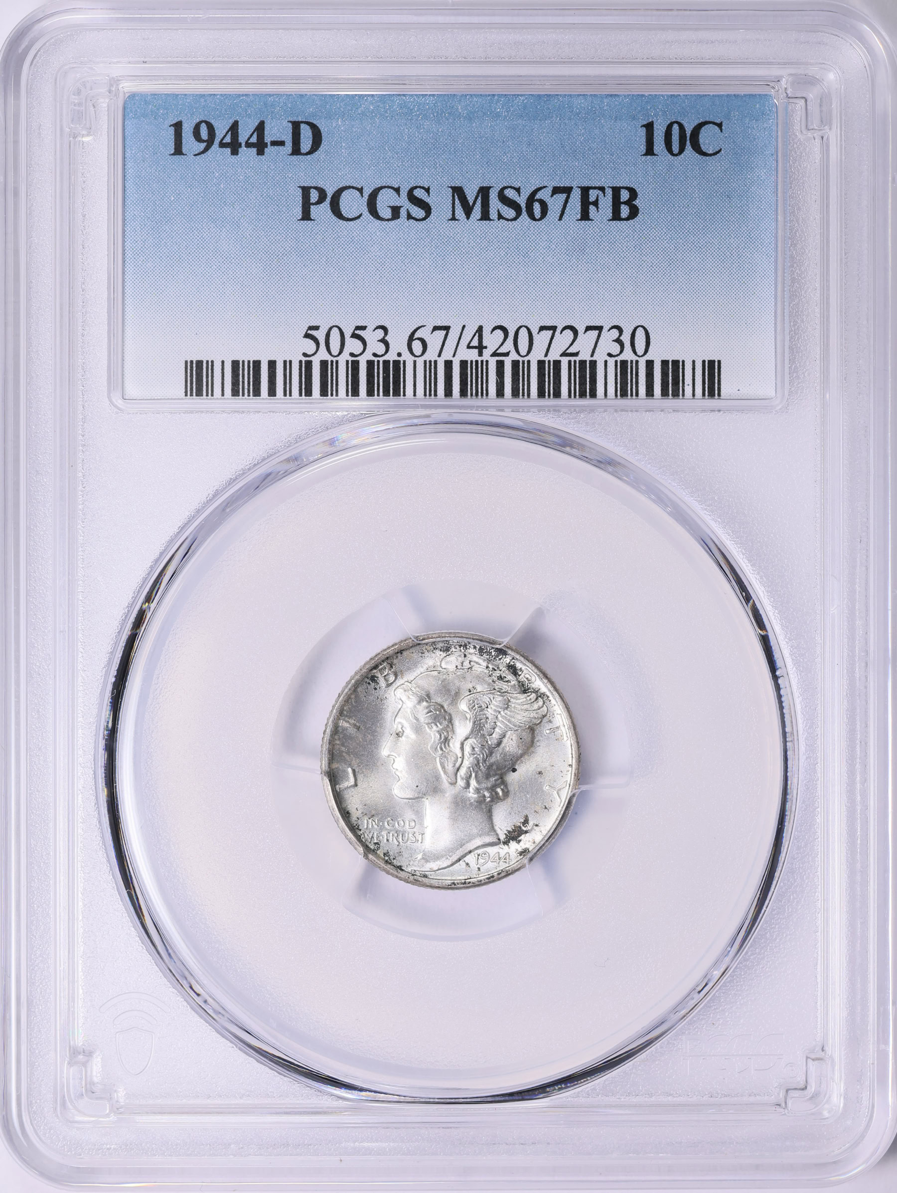 1944-D Mercury Dime PCGS MS-67 FB (Item 1864486) | GreatCollections Coin Auctions