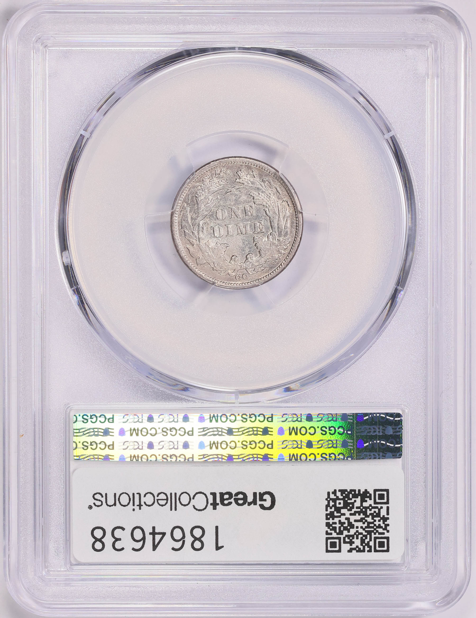 1876-CC Seated Liberty Dime PCGS Genuine AU Details (Item 1864638) | GreatCollections Coin Auctions