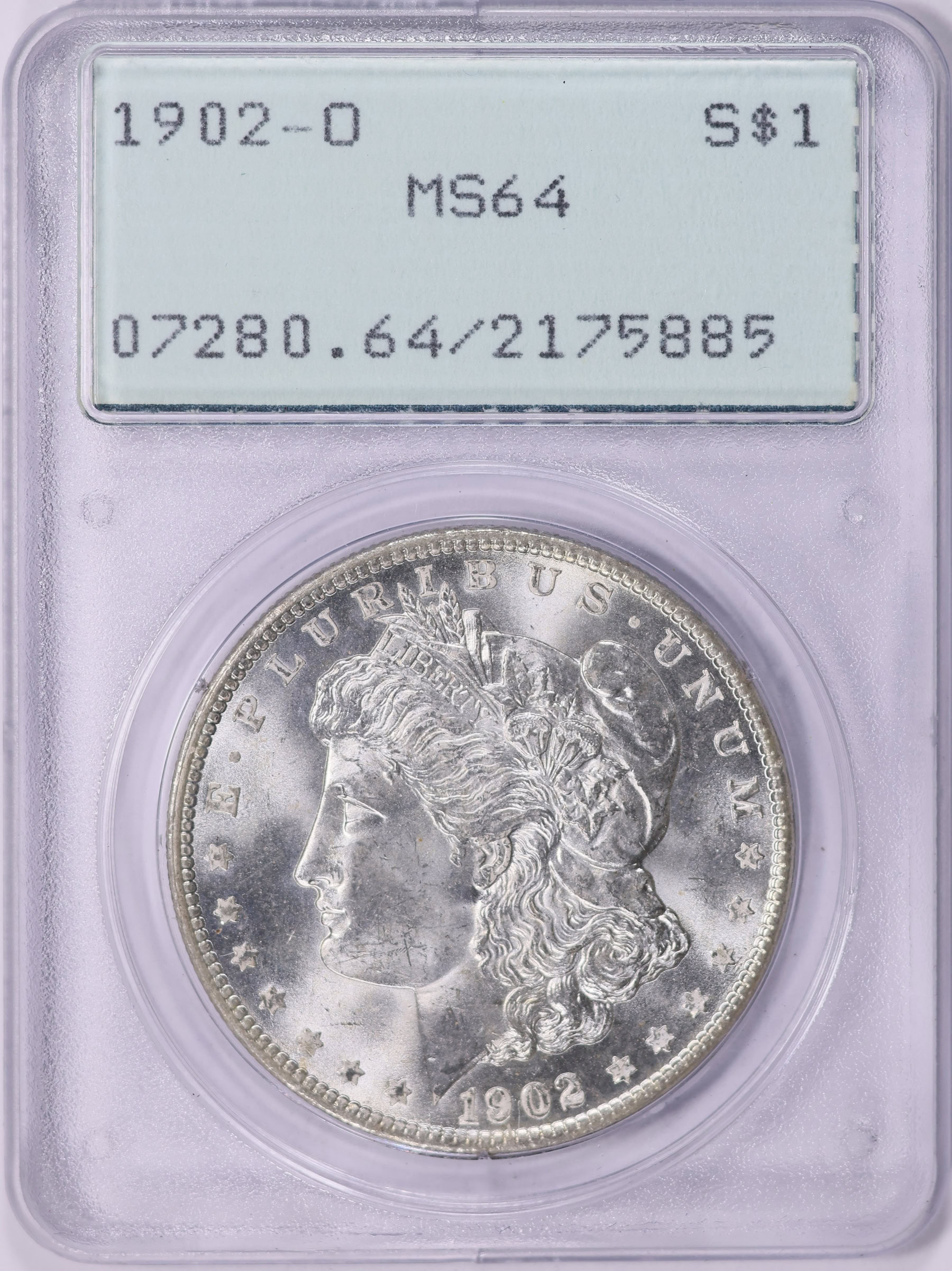 1902-O Morgan Silver Dollar PCGS MS-64 OGH (1st Gen) (Item 1864728) | GreatCollections Coin Auctions