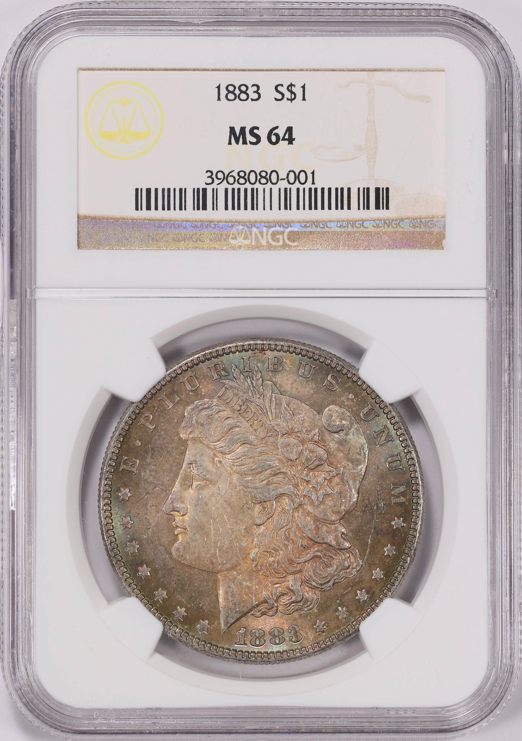 1883 Morgan Silver Dollar NGC MS-64 (Toned) (Item 1864837) | GreatCollections Coin Auctions