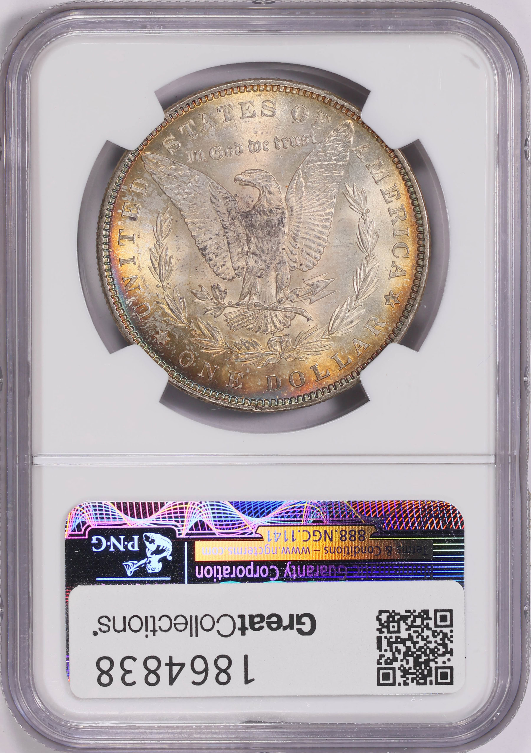 1883 Morgan Silver Dollar NGC MS-64 (Toned) (Item 1864838) | GreatCollections Coin Auctions