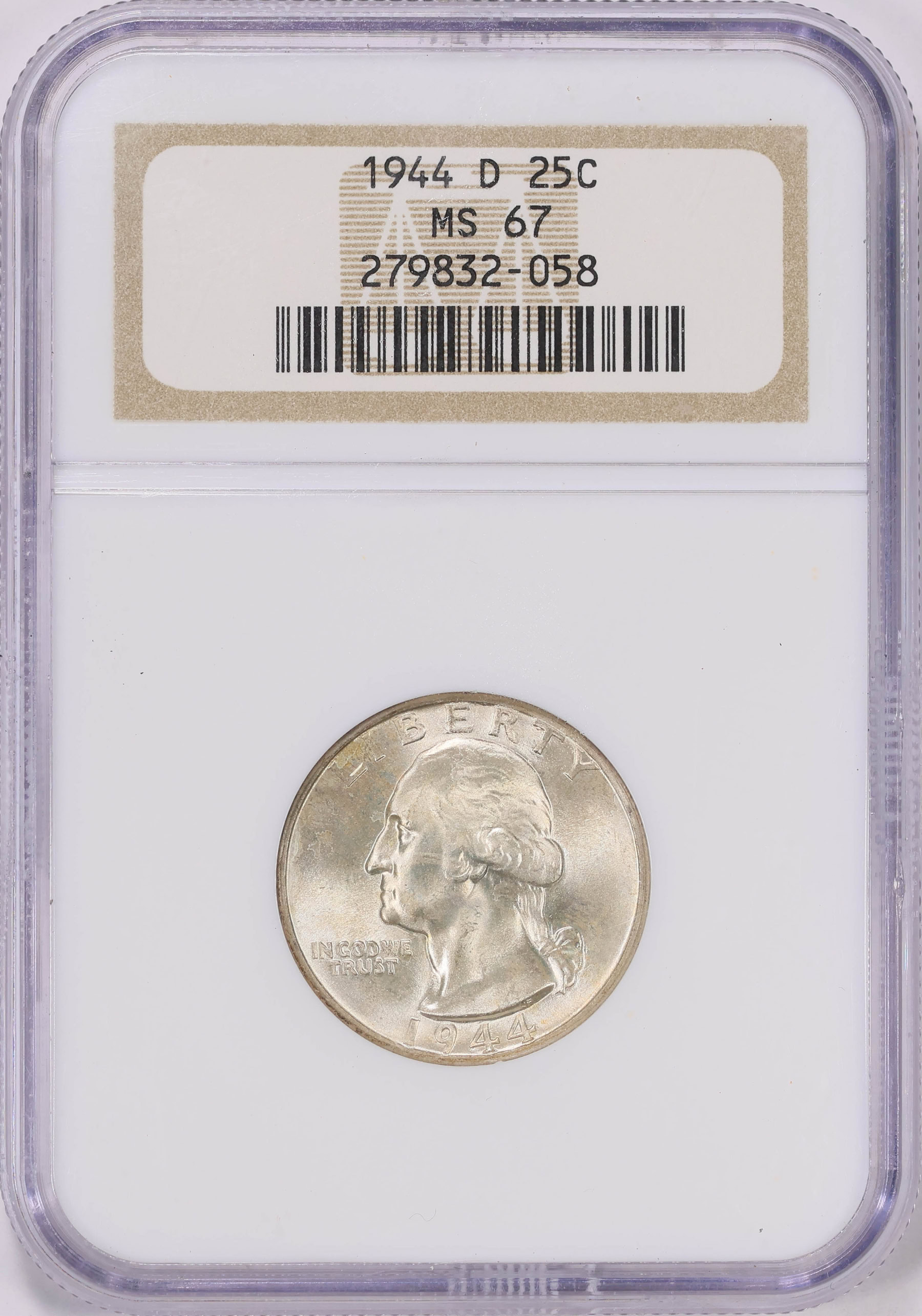 1944-D Washington Quarter NGC MS-67 (Item 1864849) | GreatCollections Coin Auctions