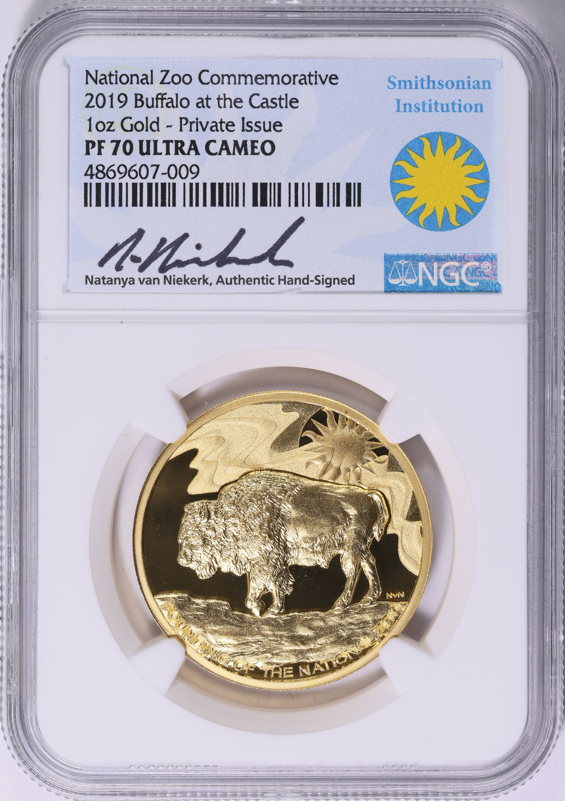 2019 Gold 1 oz. Buffalo at the Castle National Zoo Commemorative ...