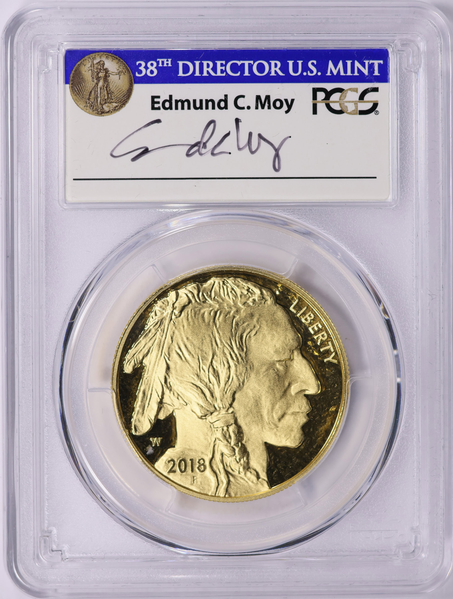 2018-W $50 One-Ounce Gold American Buffalo First Day of Issue Washington DC PCGS Proof-70 DCAM ...