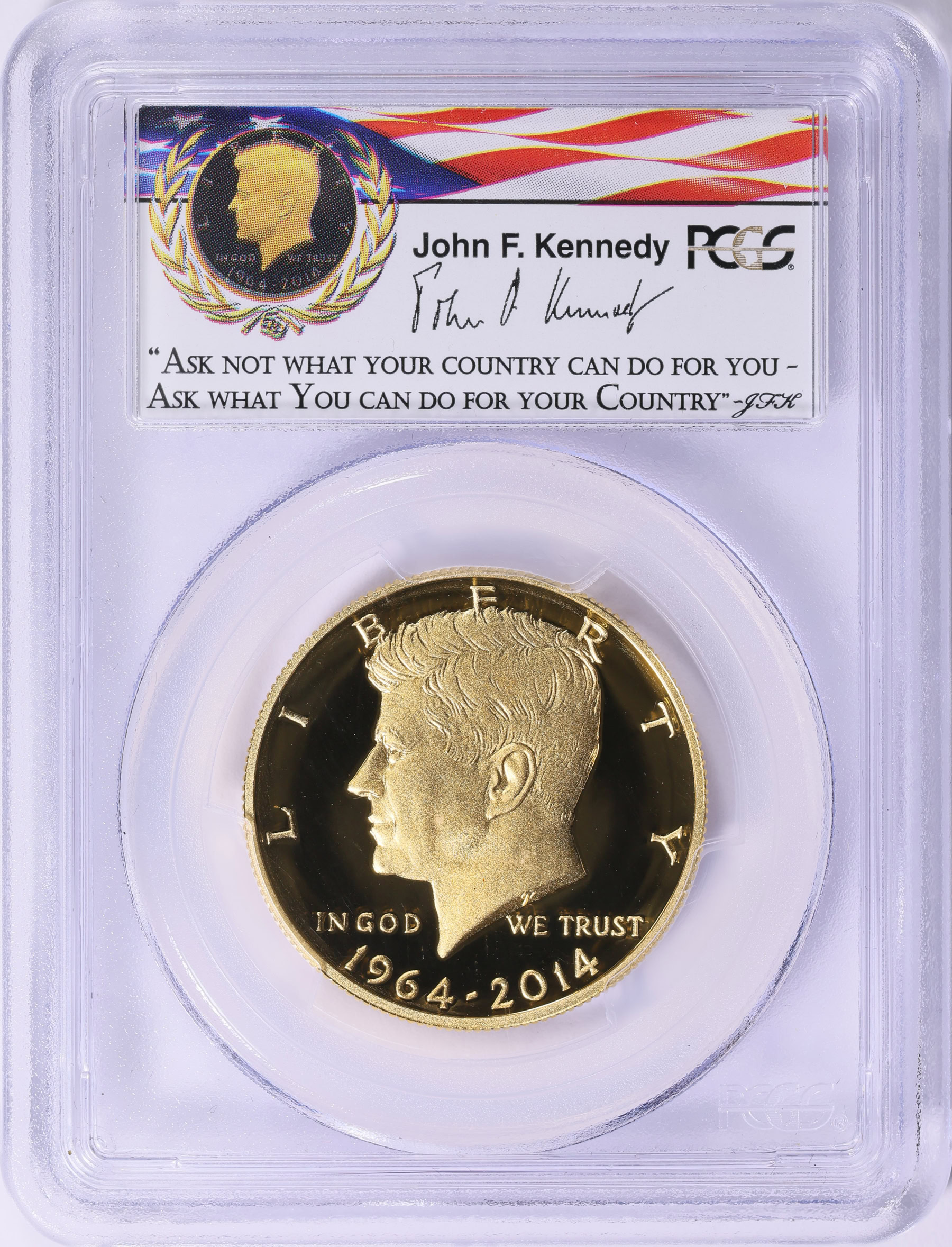 2014-W John F. Kennedy Gold Half Dollar 50th Anniversary Gold First ...
