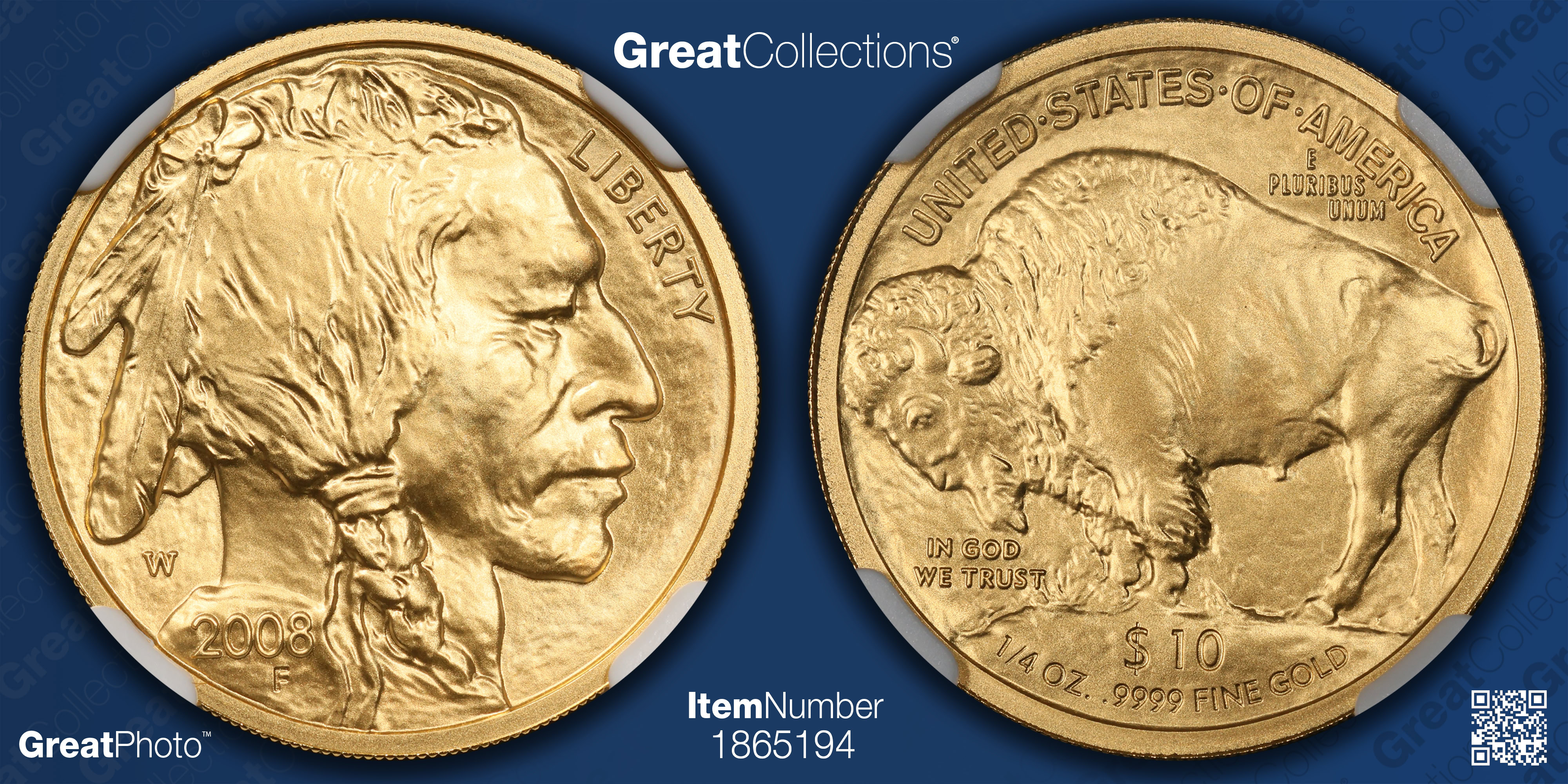 2008-W $10 Quarter-Ounce Gold American Buffalo Early Releases NGC MS-70 ...