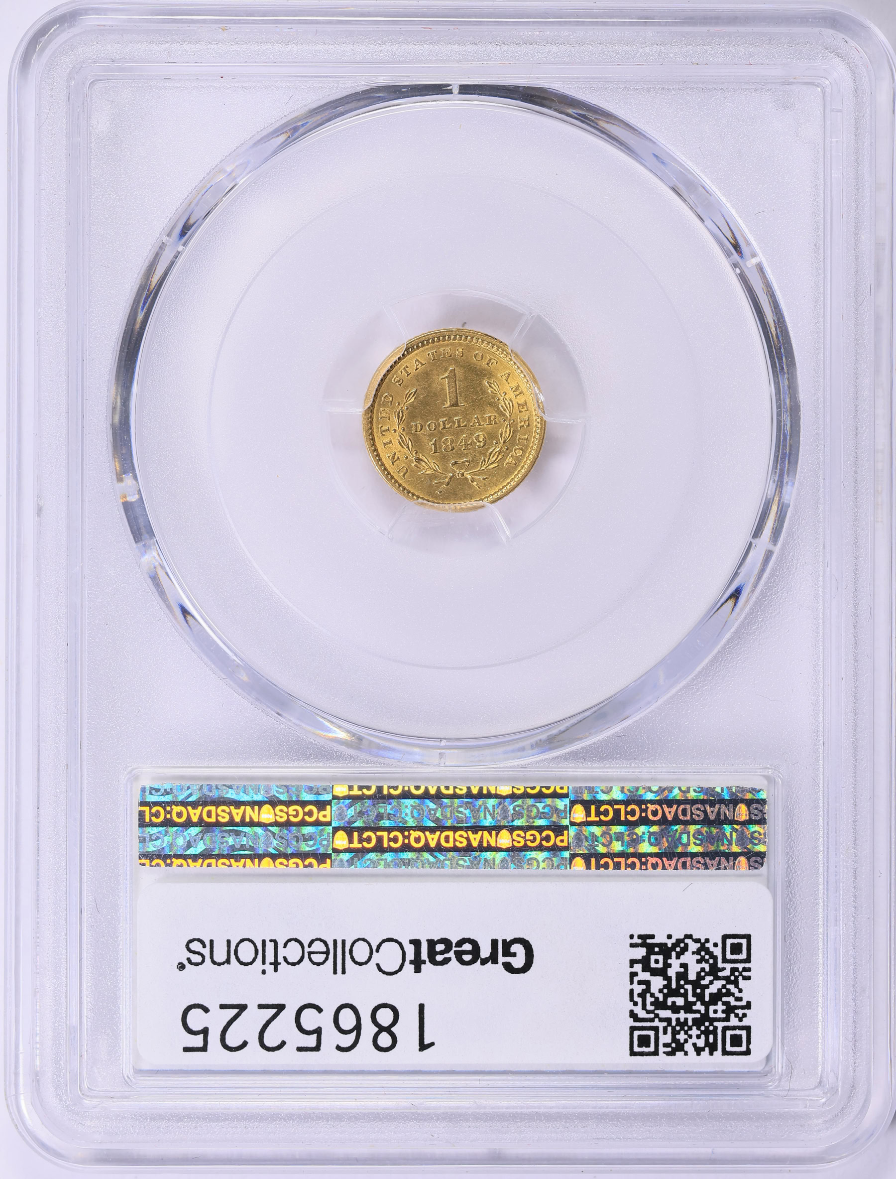 1849 Liberty Gold Dollar Open Wreath PCGS AU-58 (Item 1865225 ...