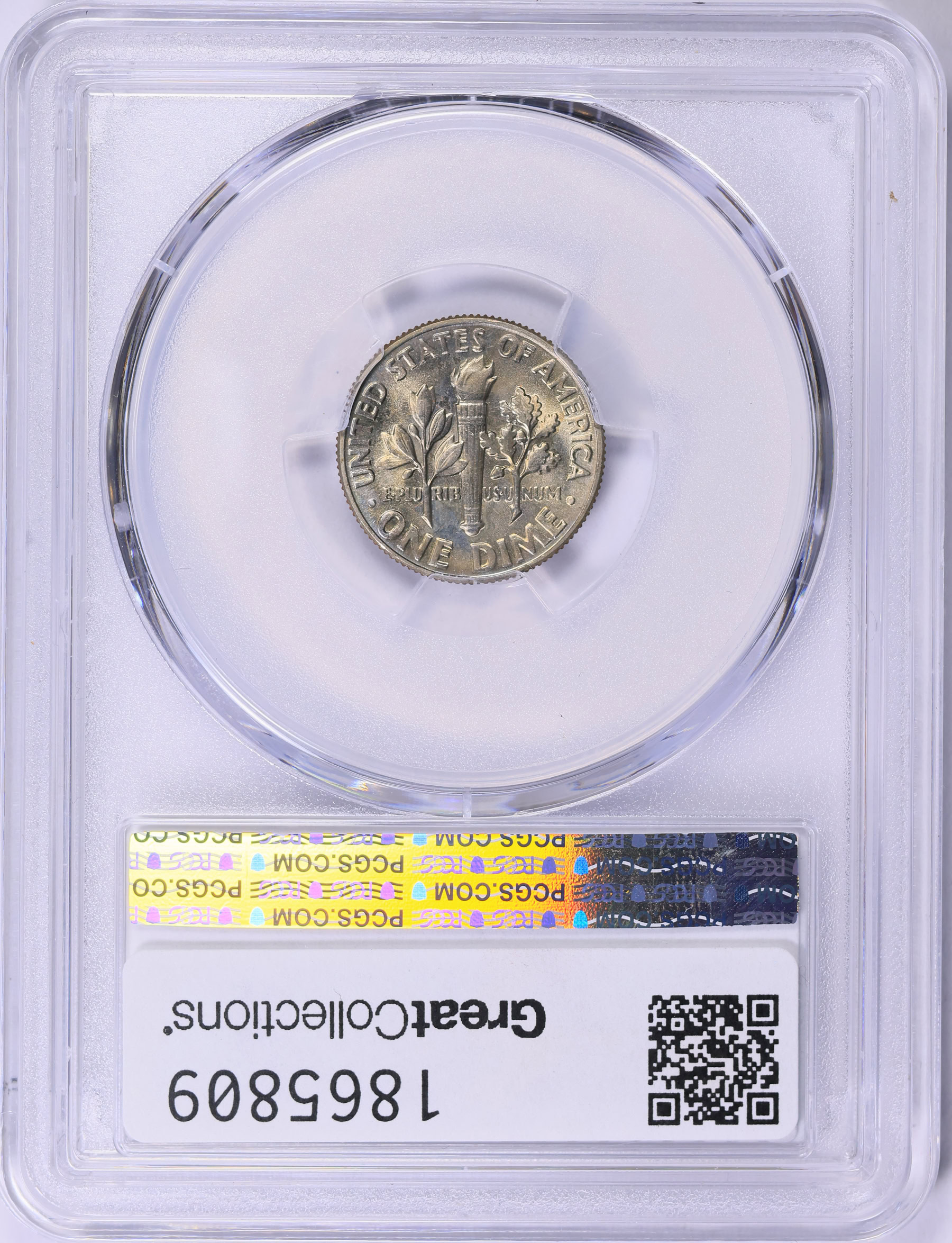 1968-D Roosevelt Dime PCGS MS-67+ FB (QA) (Toned) (Item 1865809) | GreatCollections Coin Auctions