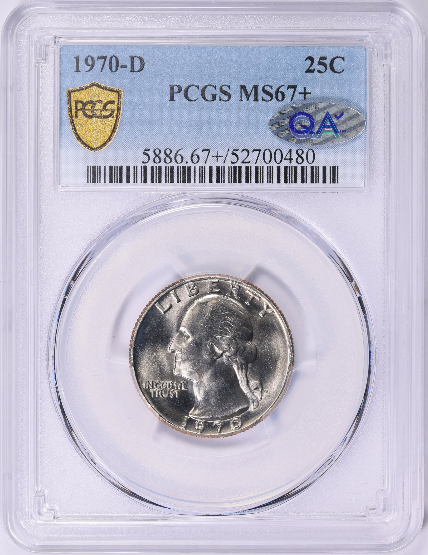 1970-D Washington Quarter PCGS MS-67+ (QA) (Item 1865813 ...