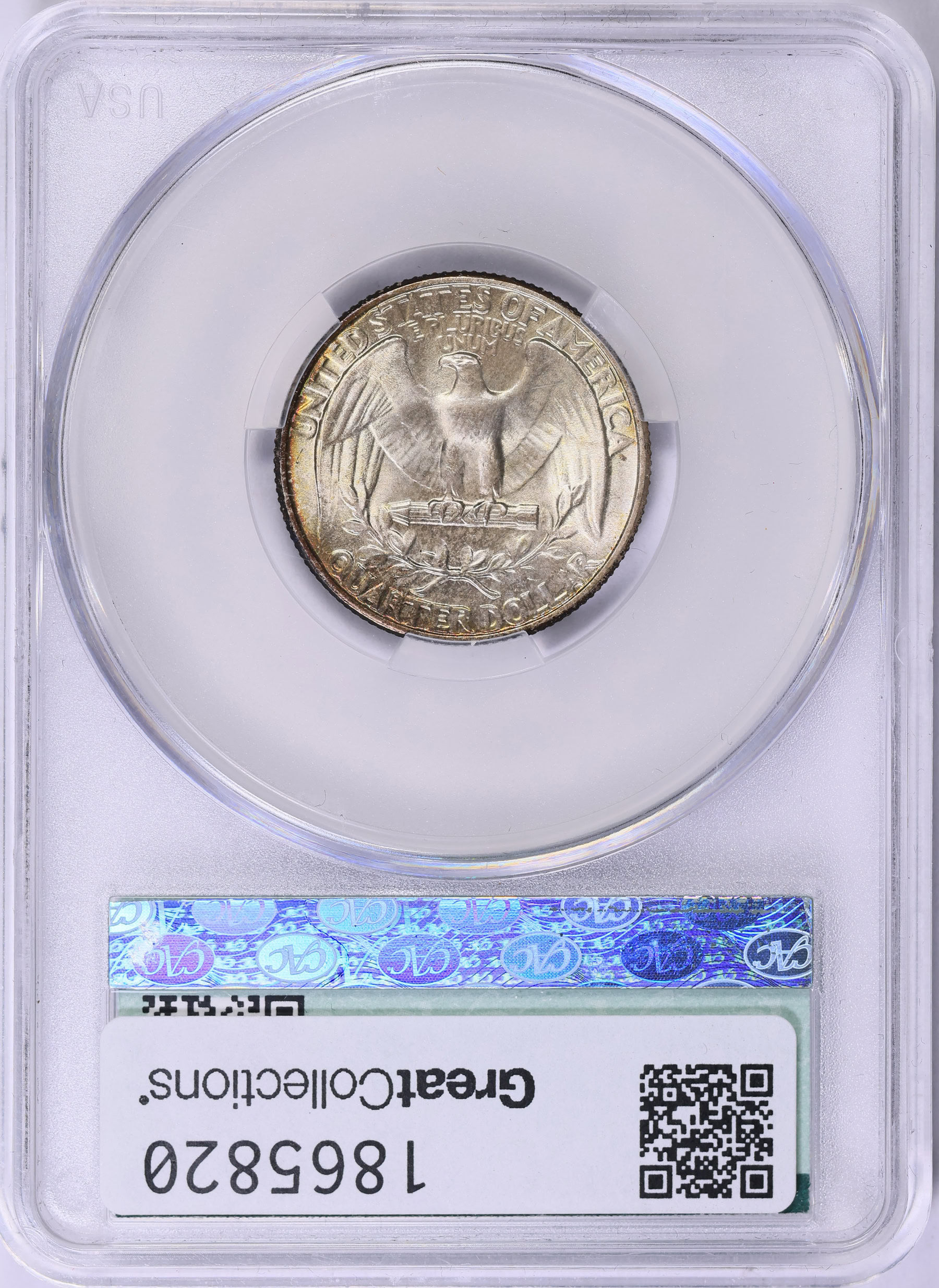 1932 Washington Quarter CACG MS-66 (Toned) (Item 1865820) | GreatCollections Coin Auctions