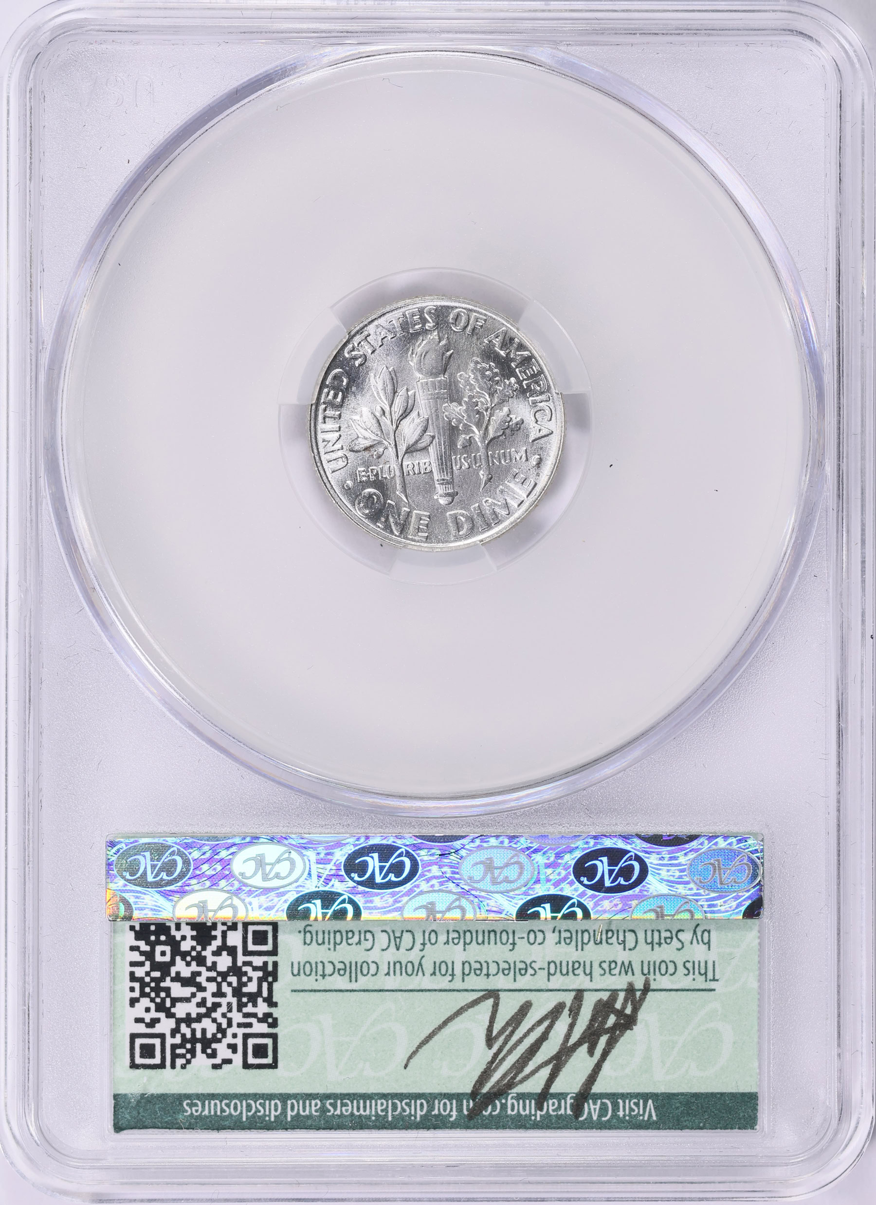 1960 Roosevelt Dime Sample CACG Choice BU (WitterBrick, Signed Seth ...