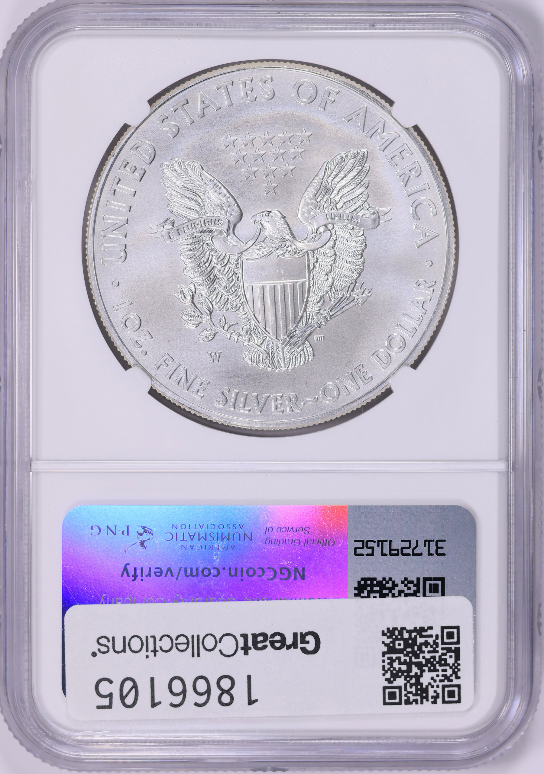 2013-W $1 Silver Eagle Burnished (From the Annual Dollar Coin Set) NGC MS-70 (Item 1866105 ...