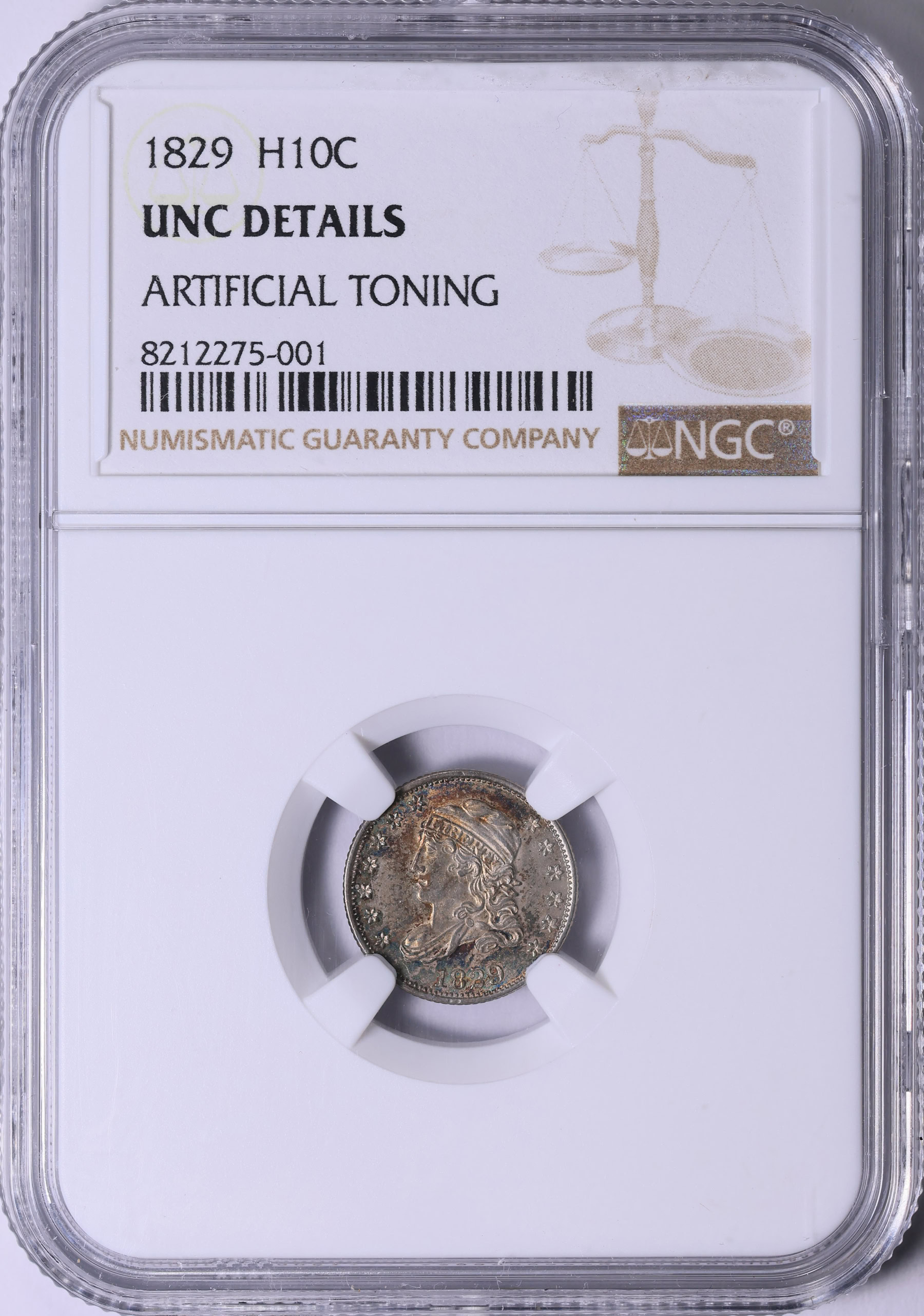 1829 Capped Bust Half Dime NGC Unc Details (Art. Toned) (Item 1866139 ...