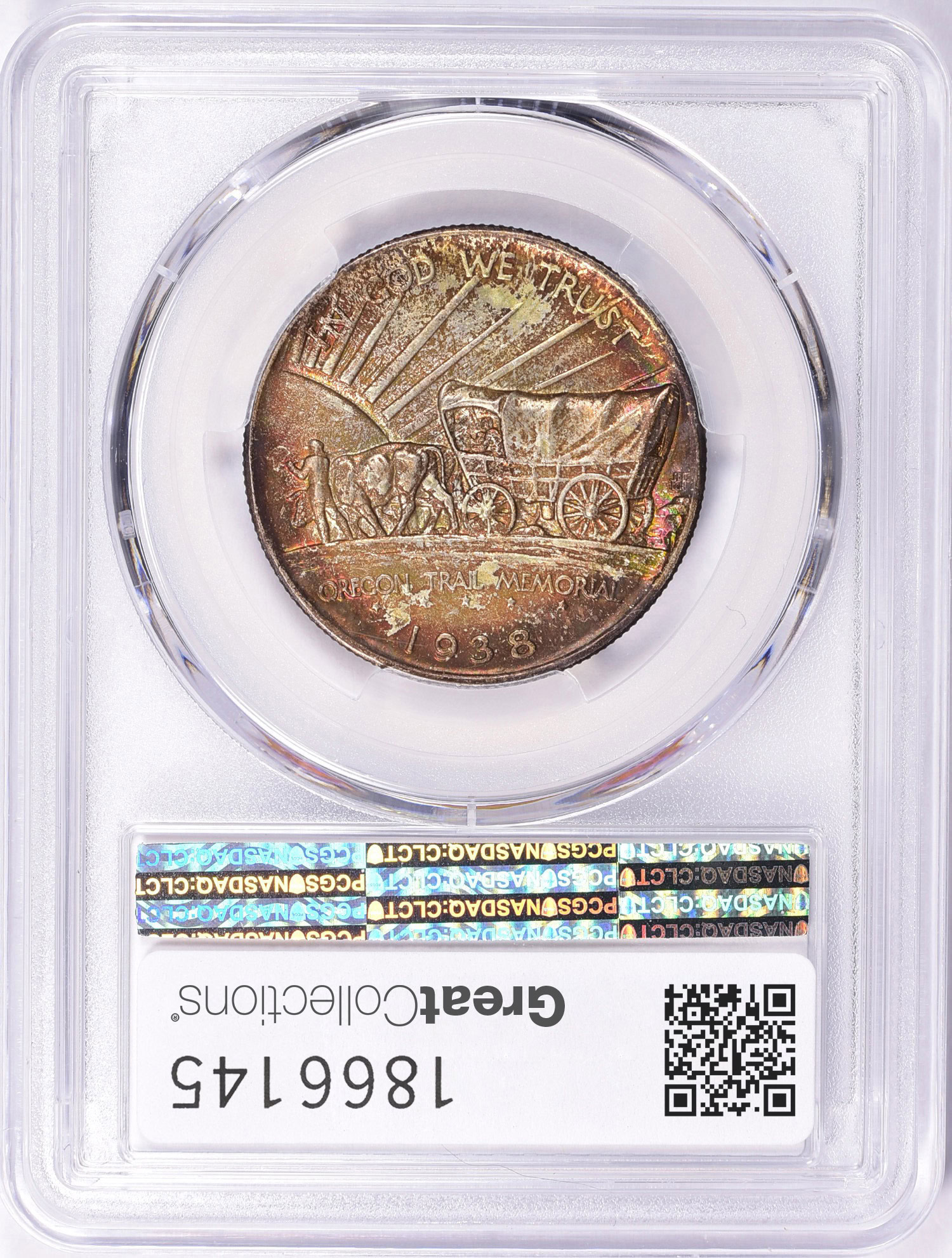 1938-S Oregon Trail Memorial Half Dollar PCGS MS-68 (Toned) (Item 1866145) | GreatCollections ...