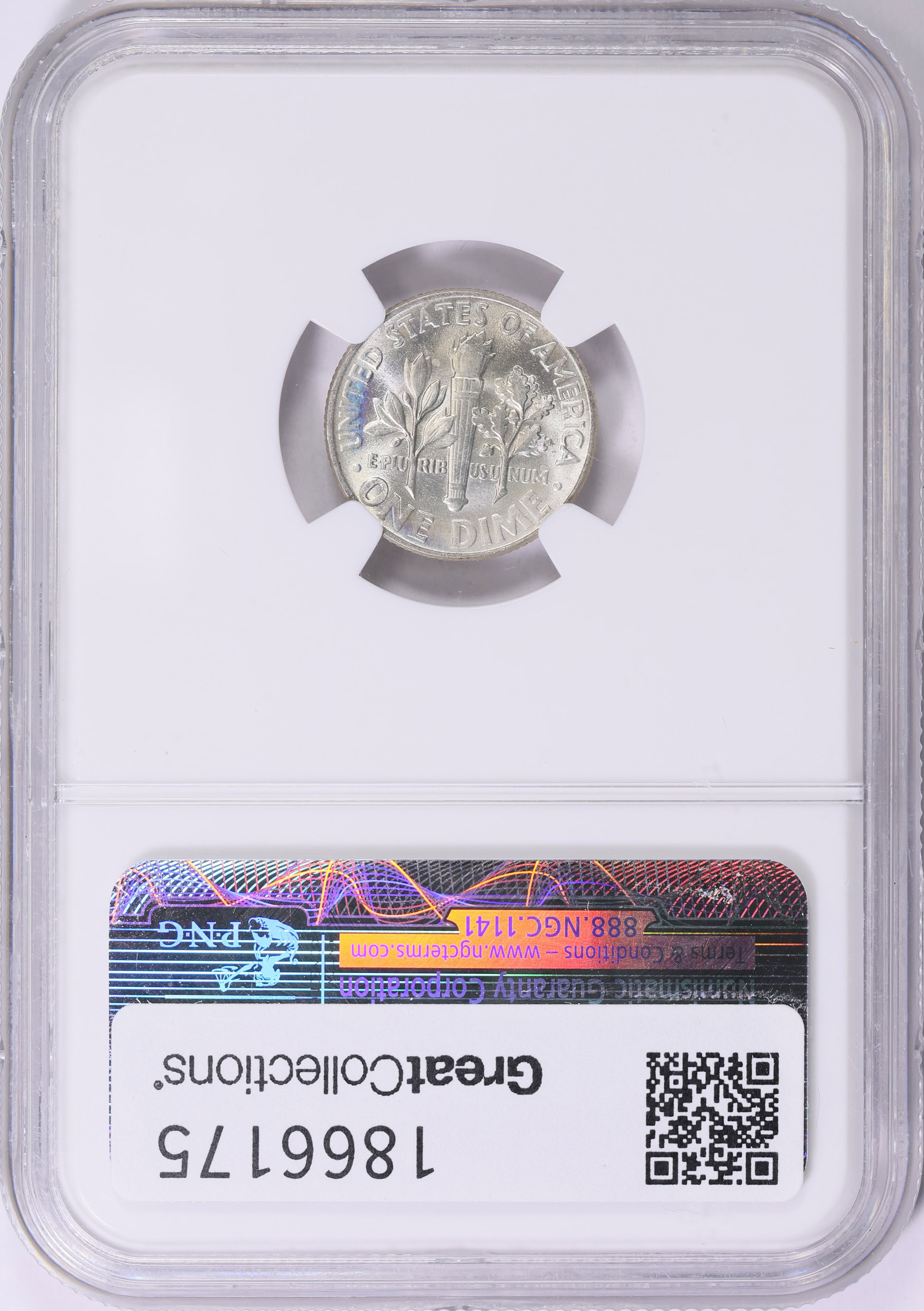 1947 Roosevelt Dime NGC MS-66 FT (Item 1866175) | GreatCollections Coin ...