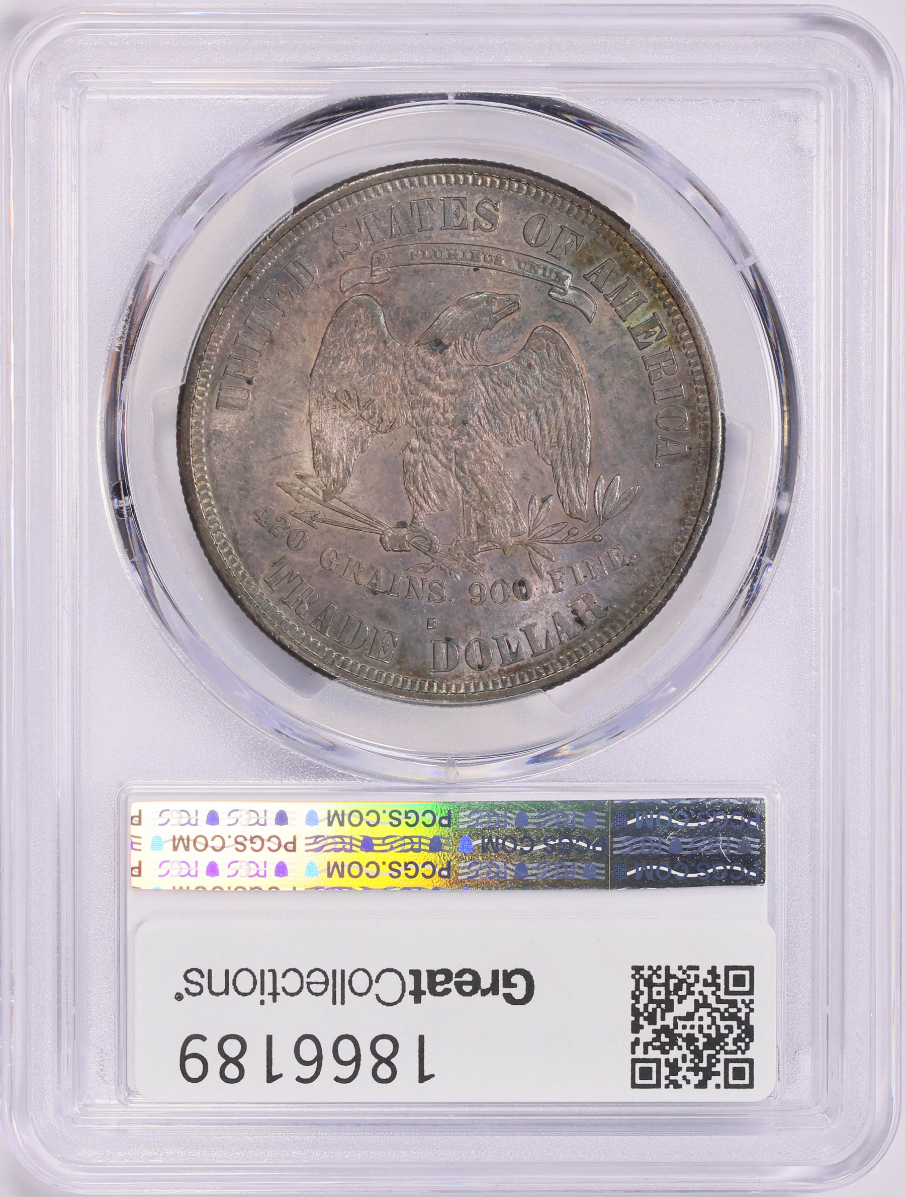 1876-S Trade Silver Dollar Chop Mark PCGS MS-63 (Toned) (Item 1866189 ...