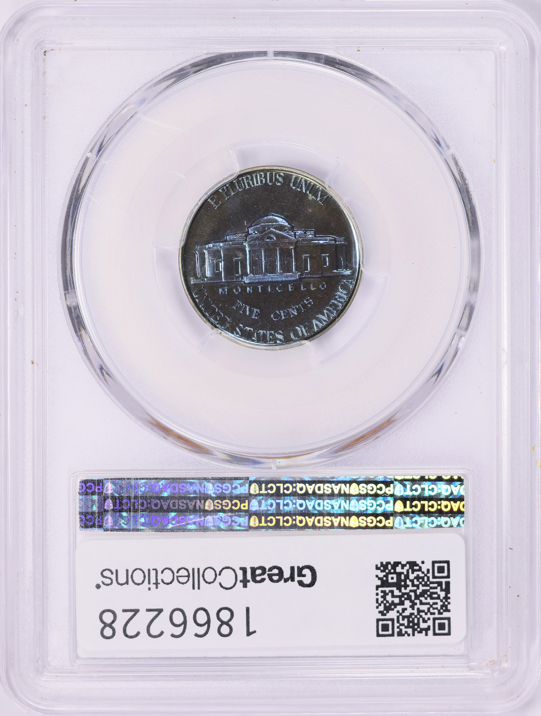 1957 Jefferson Nickel PCGS Proof-67 (Toned) (Item 1866228) | GreatCollections Coin Auctions