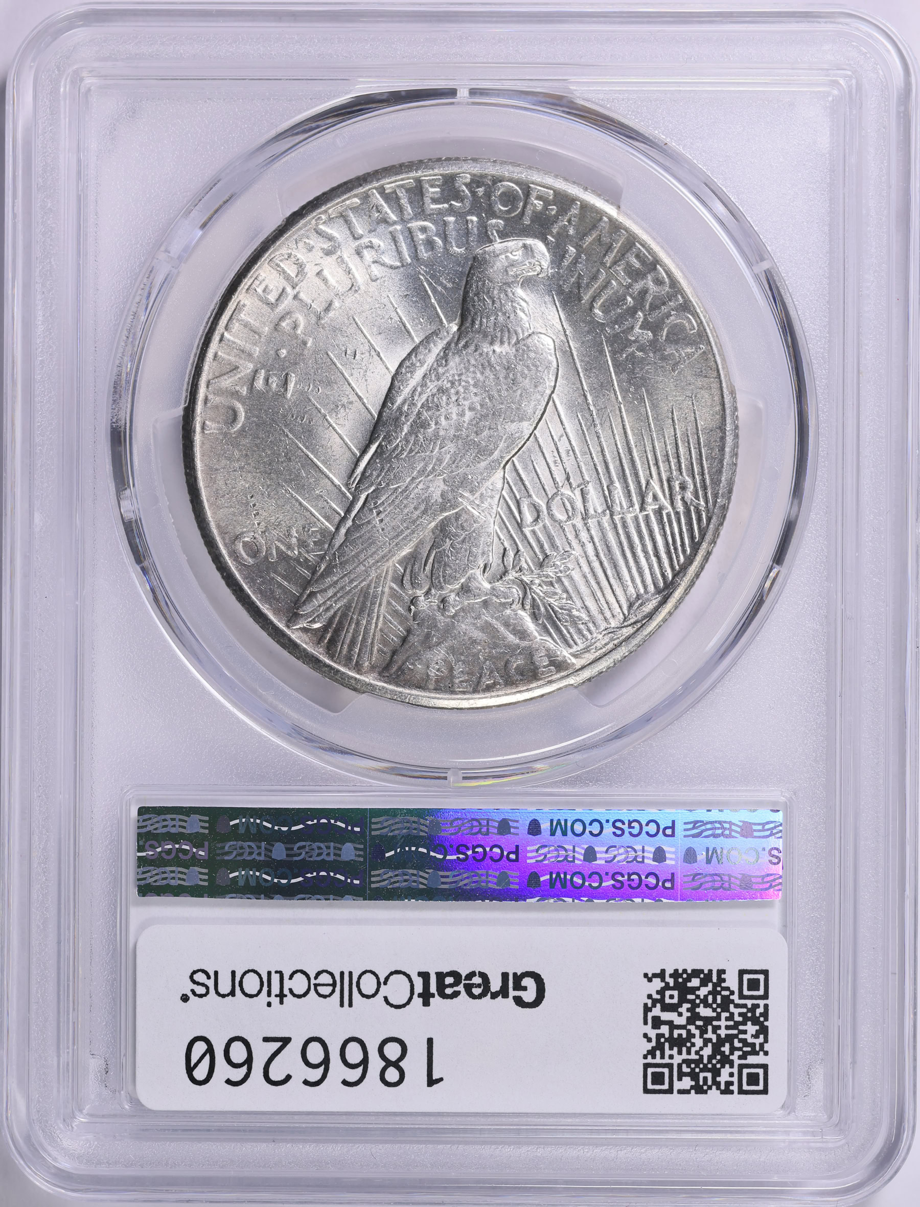 1927 Peace Silver Dollar PCGS MS-61 (Item 1866260) | GreatCollections Coin Auctions