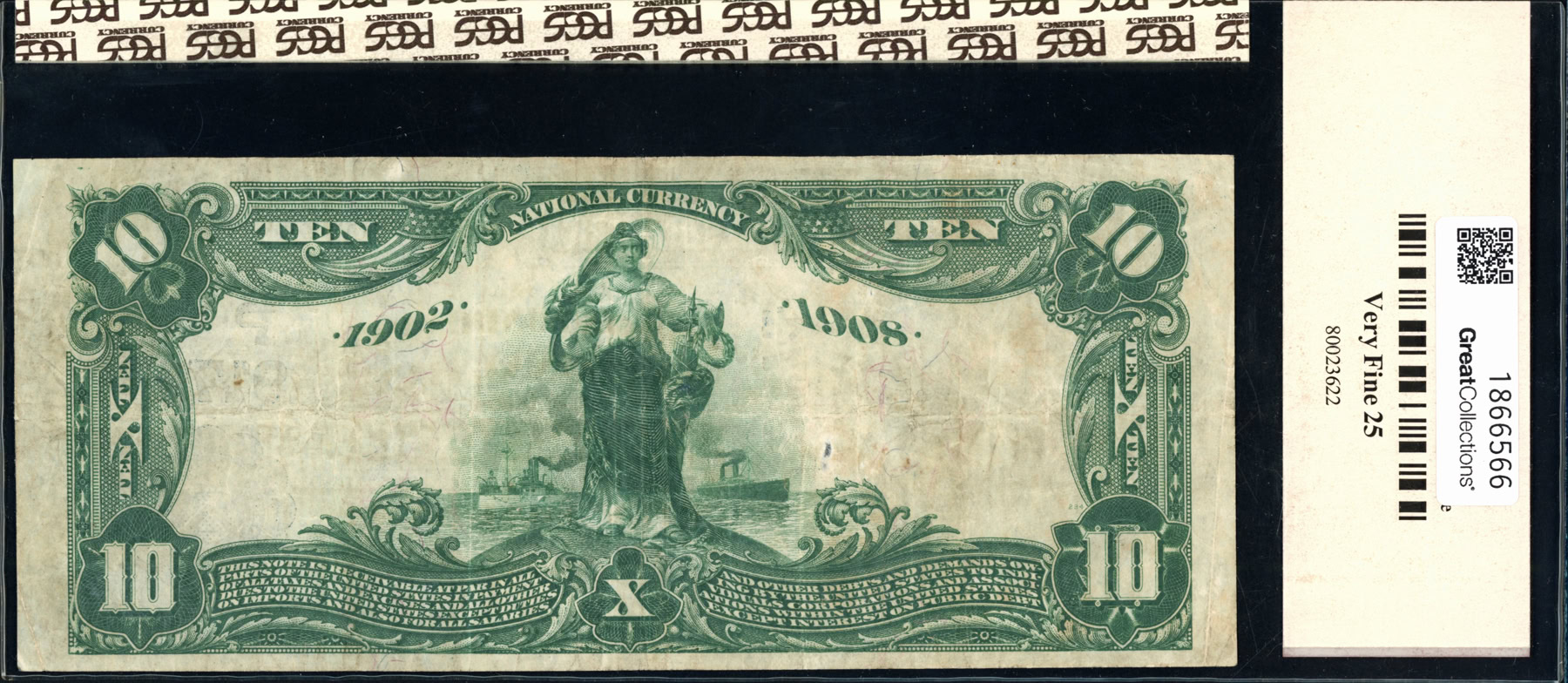 Fr. 618 San Francisco, California 1902 $10 Date Back Note Anglo ...
