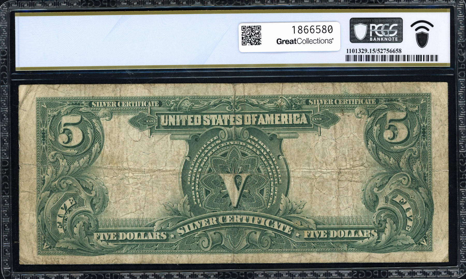 Fr. 281 1899 $5 Silver Certificate Note Speelman / White PCGS Banknote ...