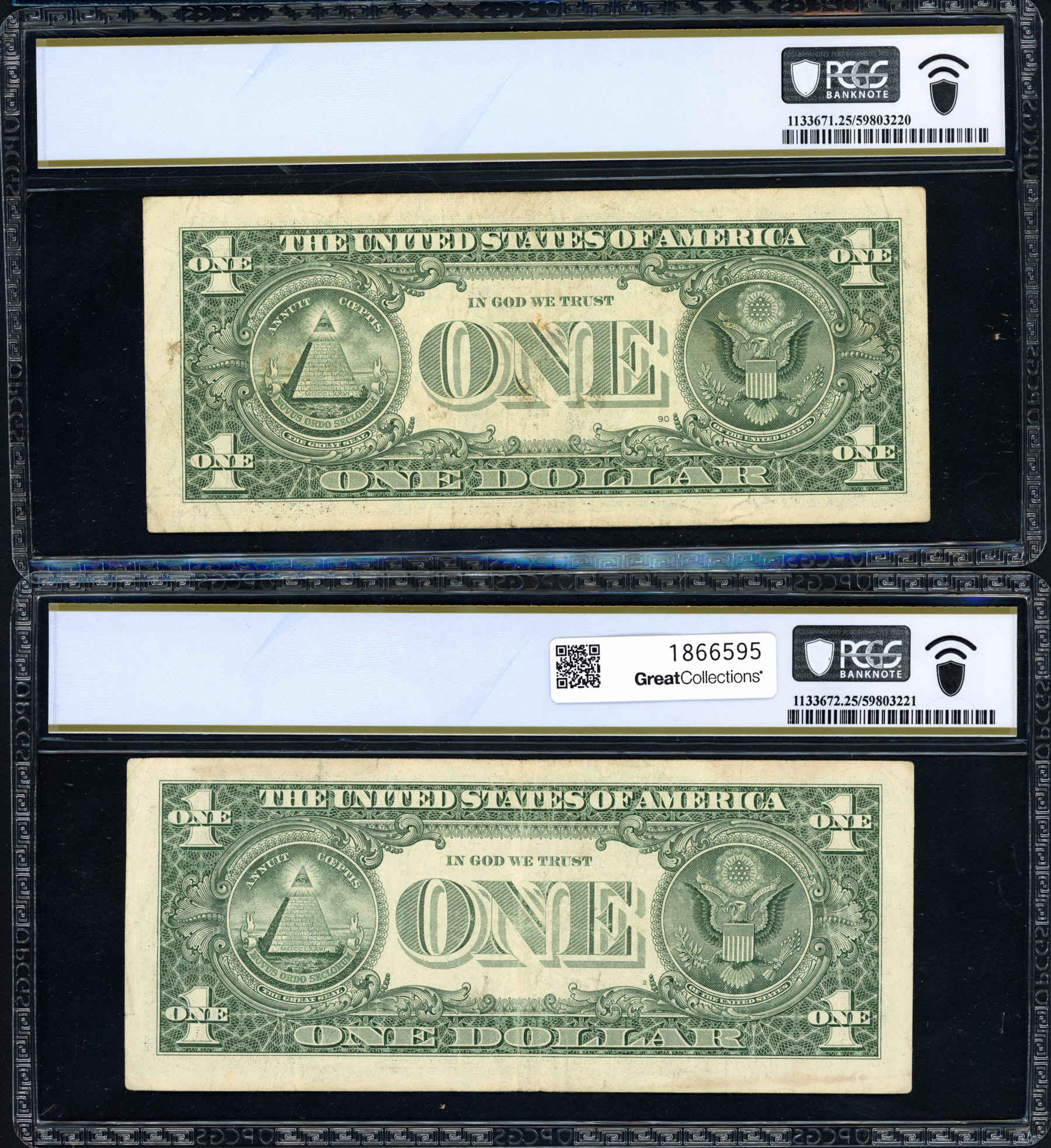 Fr. 3001-B★ & 3002-B★ 2013 $1 New York Federal Reserve Error Star Note ...