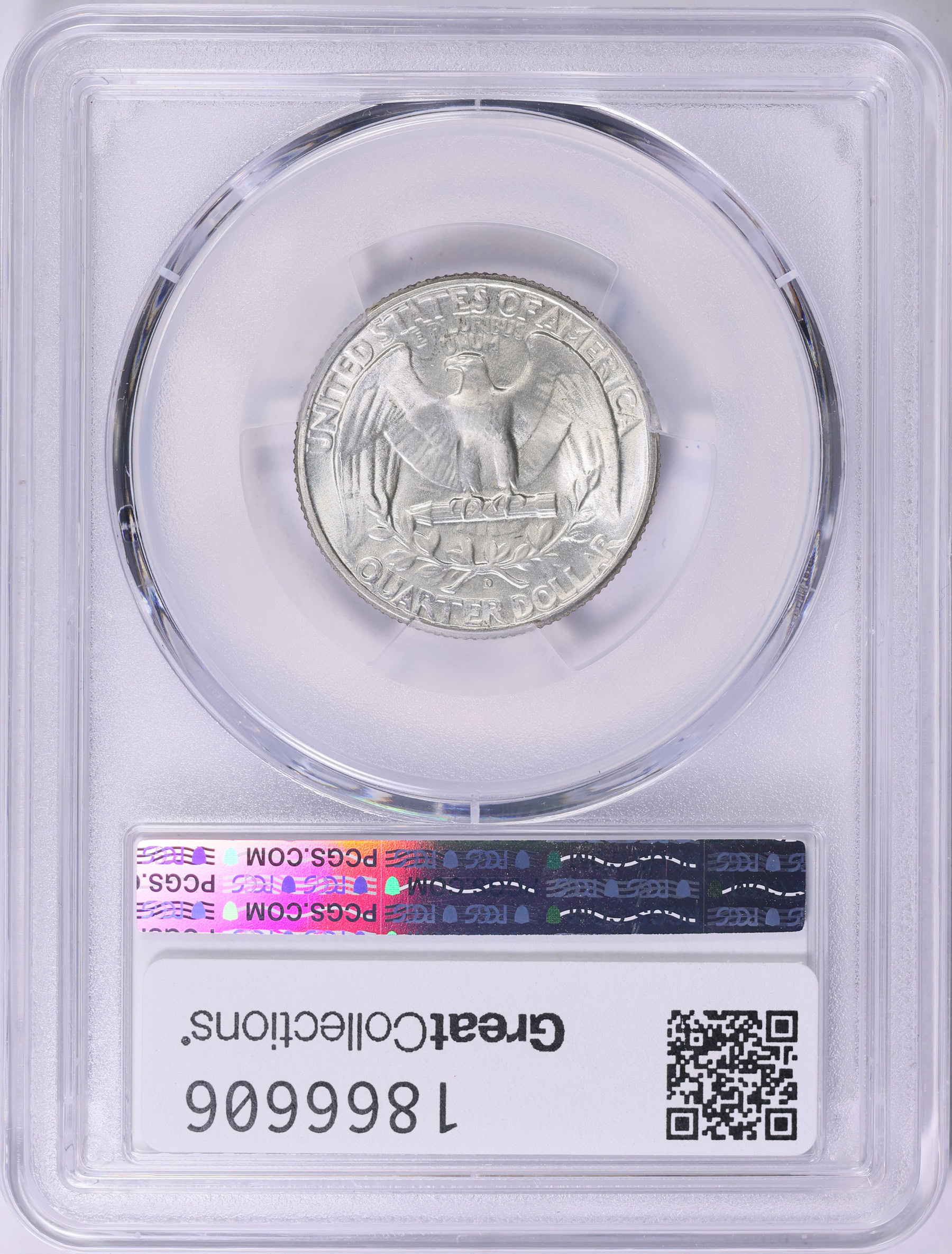 1946-D Washington Quarter PCGS MS-67 (CAC Green) (Item 1866606) | GreatCollections Coin Auctions