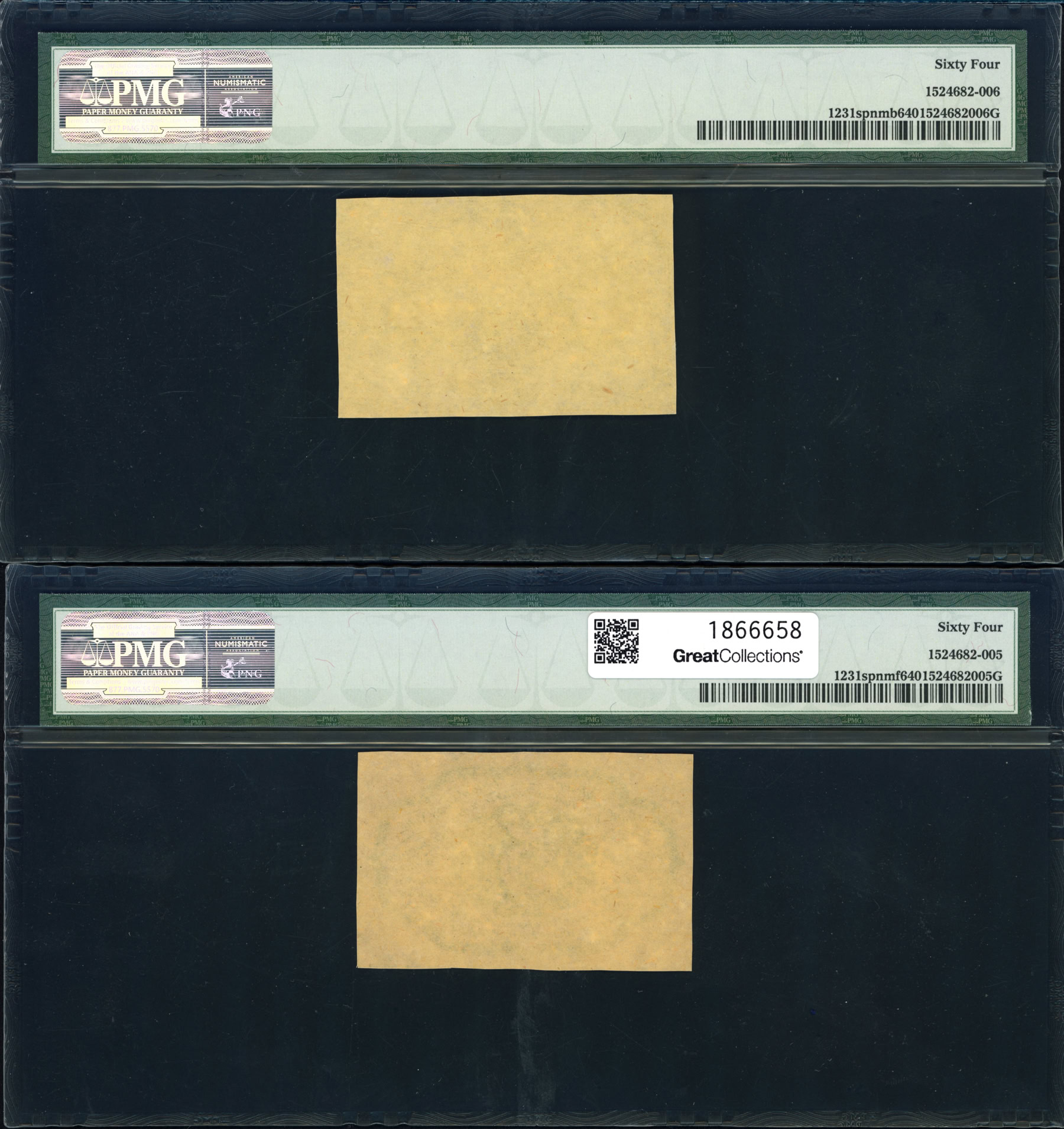 Fr. 1231spnmb/f First Issue 5 Cent Fractional Currency Face and Back ...