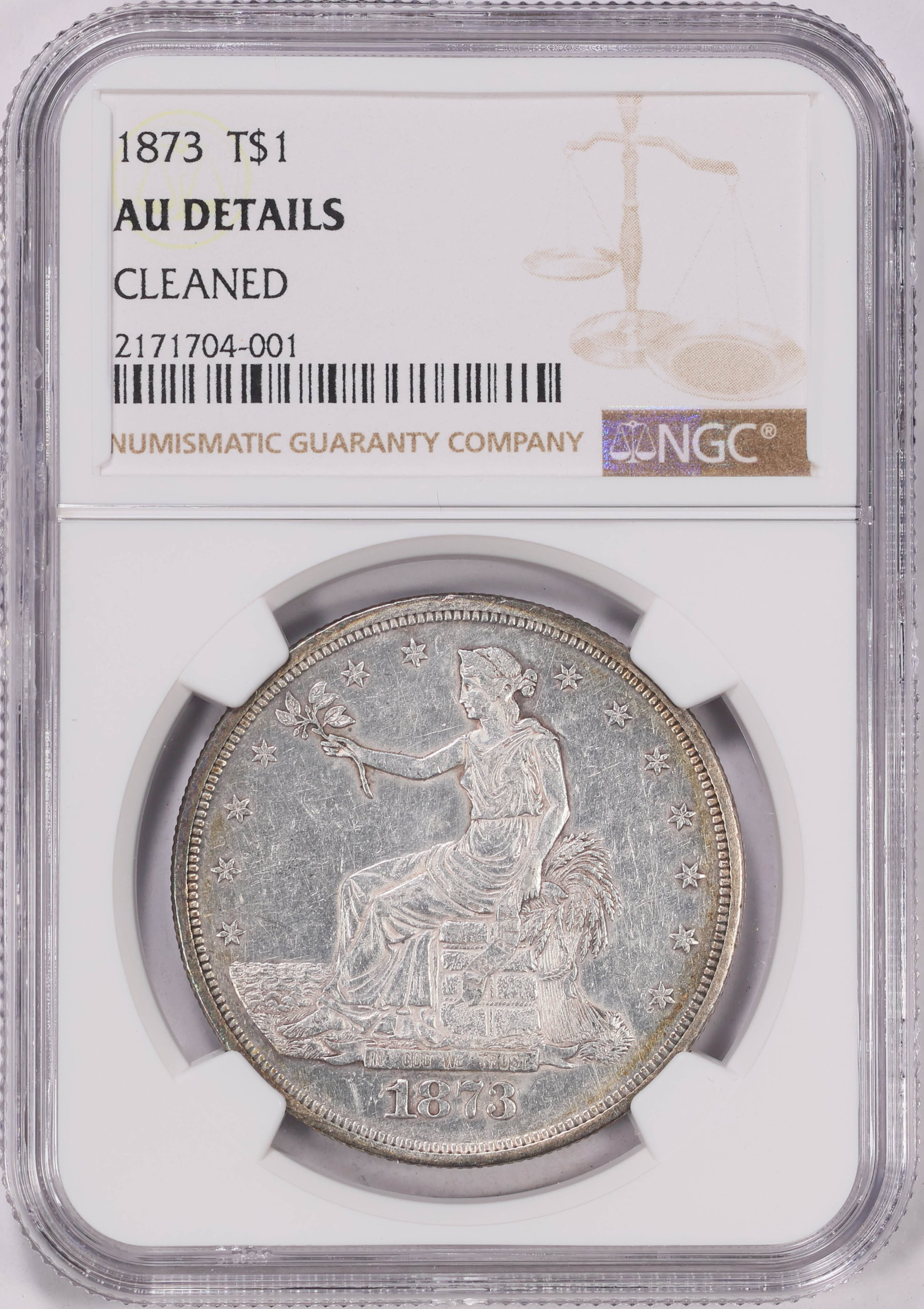 1873 Trade Silver Dollar NGC AU Details (Item 1866689 ...