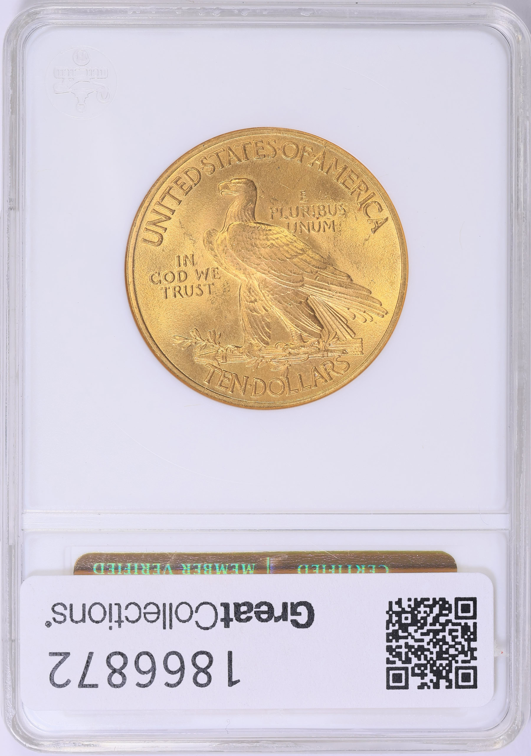 1913 Indian Gold Eagle ANACS MS-63 OH (Item 1866872) | GreatCollections Coin Auctions