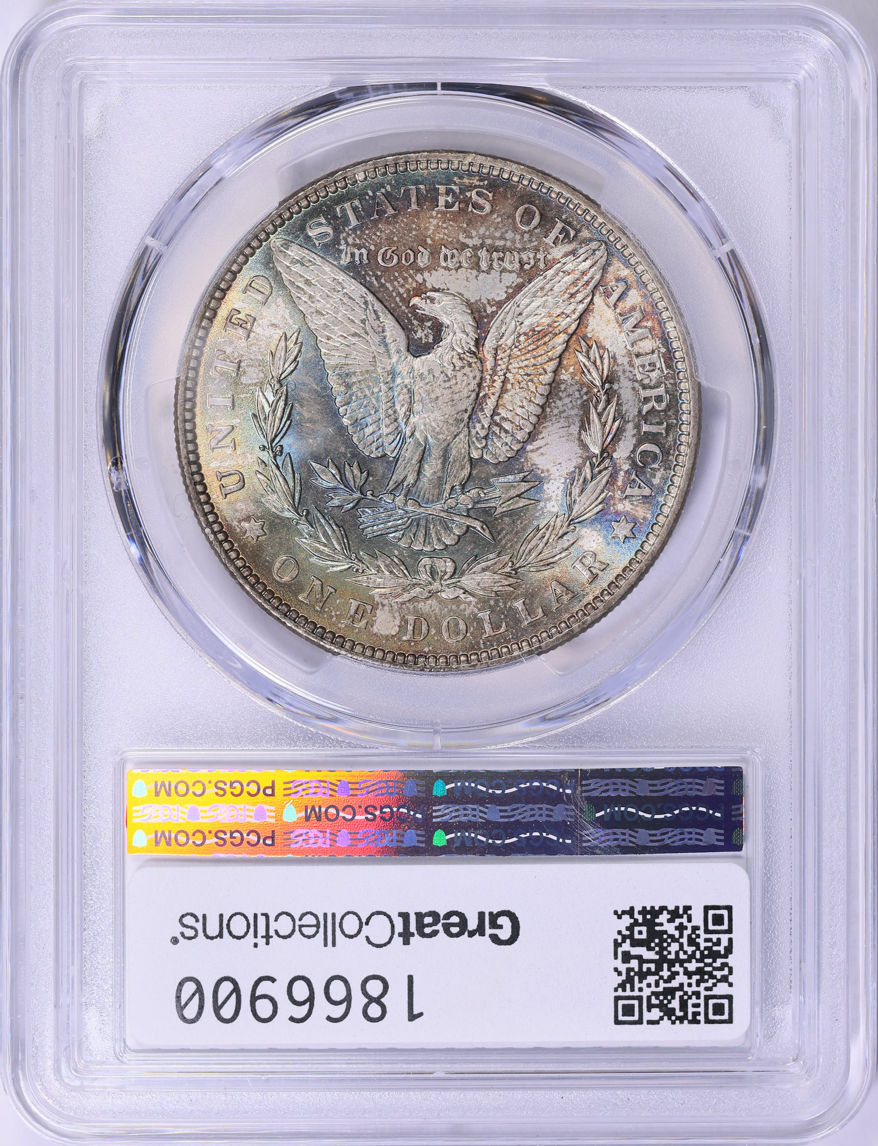 1886 Morgan Silver Dollar PCGS MS-65 (Toned) (Item 1866900) | GreatCollections Coin Auctions