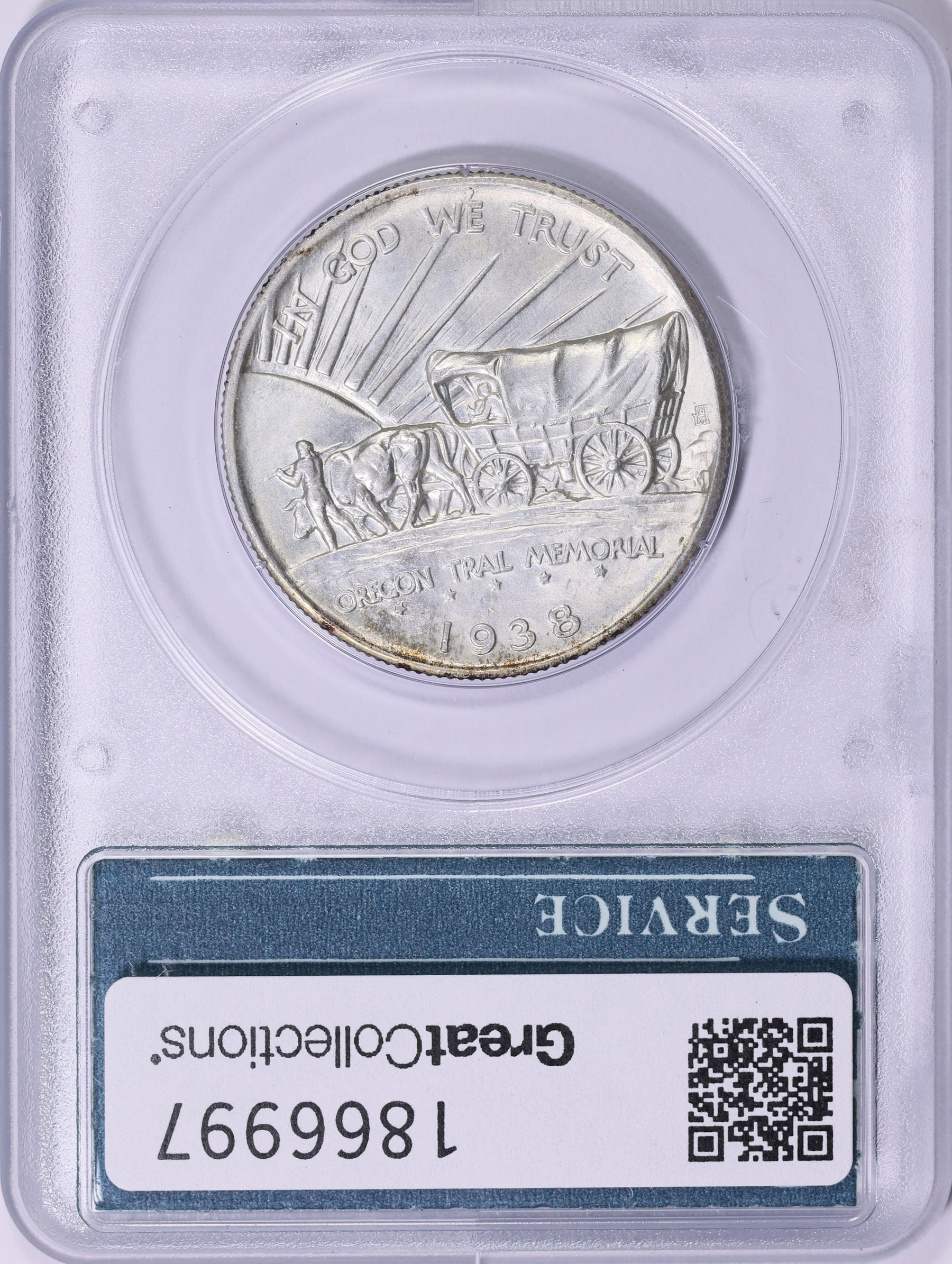 1938 Oregon Trail Memorial Half Dollar PCGS MS-65 (CAC Green) OGH (1st Gen) (Item 1866997 ...