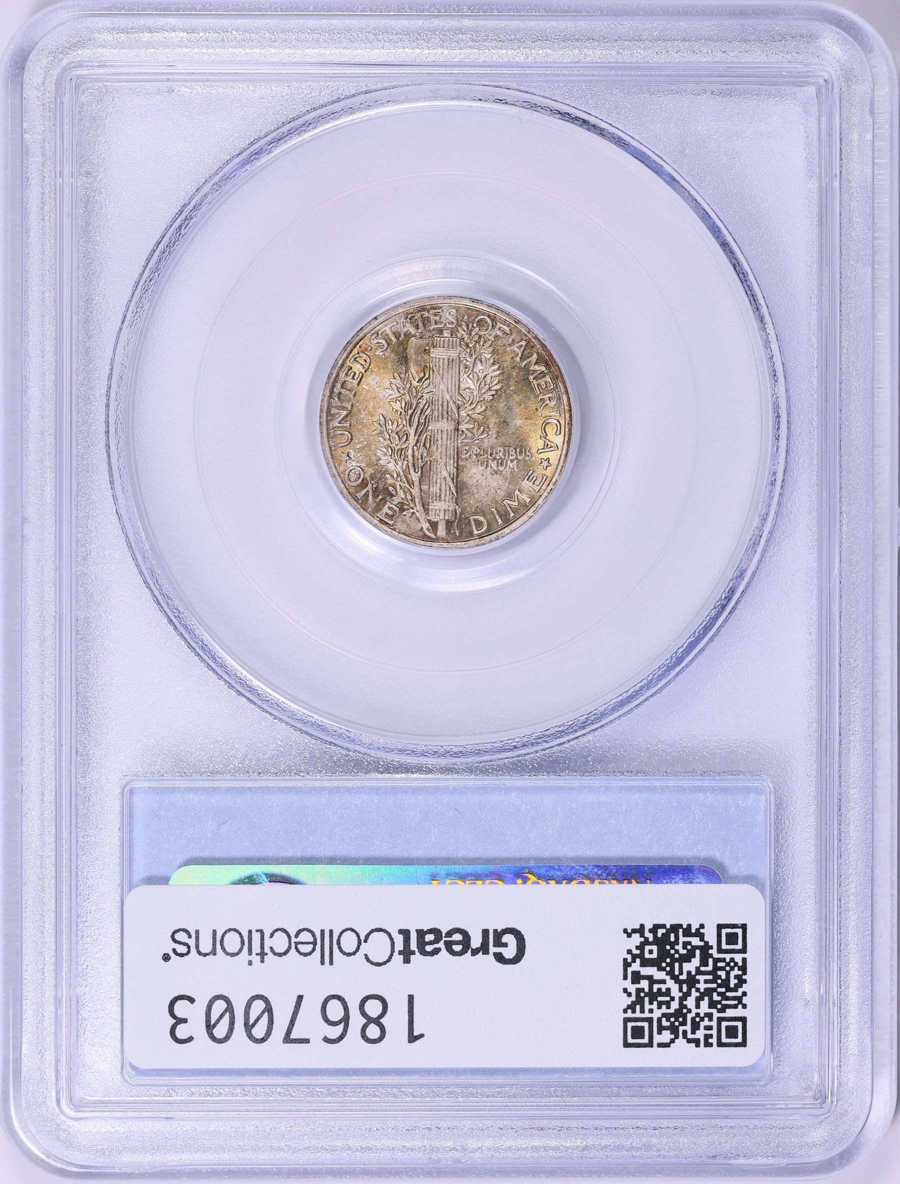 1941 Mercury Dime PCGS MS-65 (Toned) (Item 1867003) | GreatCollections Coin Auctions