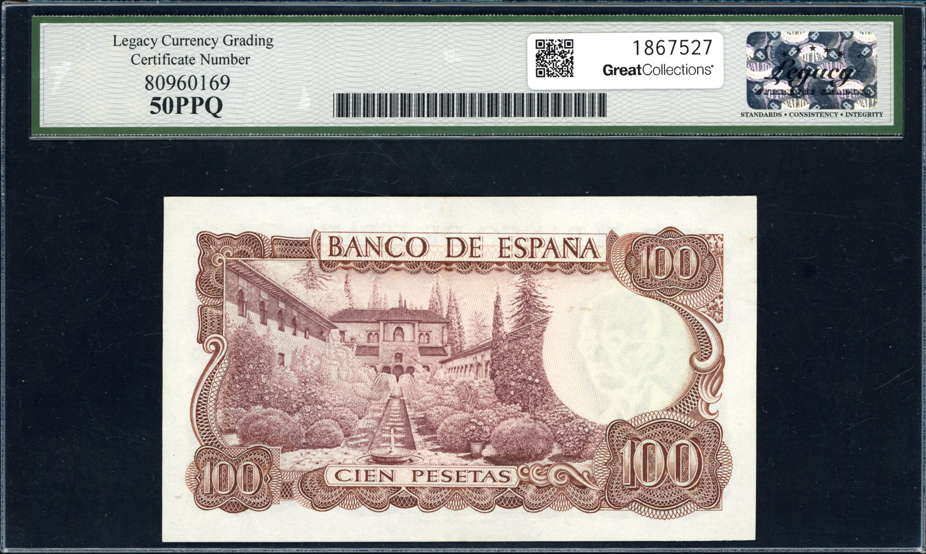 Spain 1970 (ND 1974) 100 Pesetas Banco de Espana Note SCWPM-152a Legacy ...