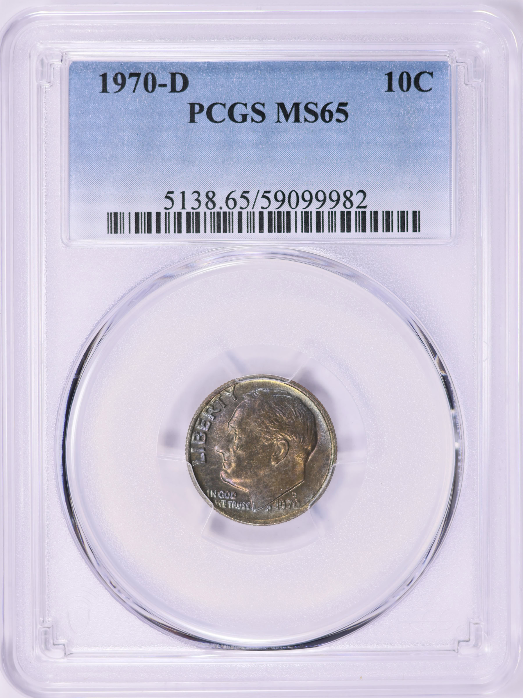 1970-D Roosevelt Dime PCGS MS-65 (Toned) (Item 1867994 ...
