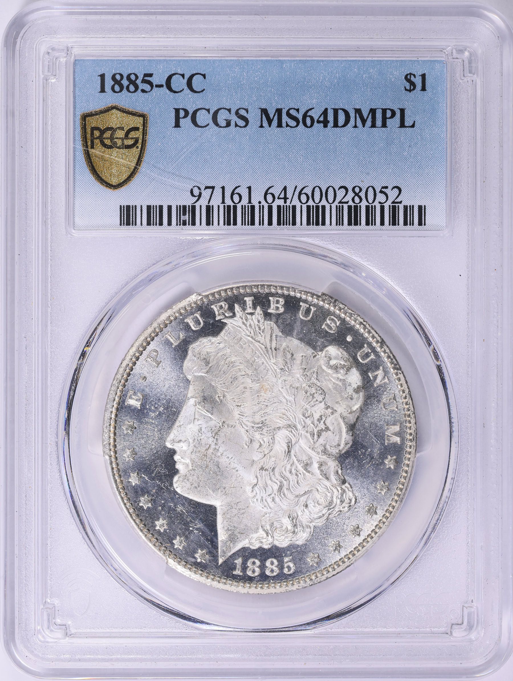 1885-CC Morgan Silver Dollar PCGS MS-64 DMPL (Item 1868100) | GreatCollections Coin Auctions