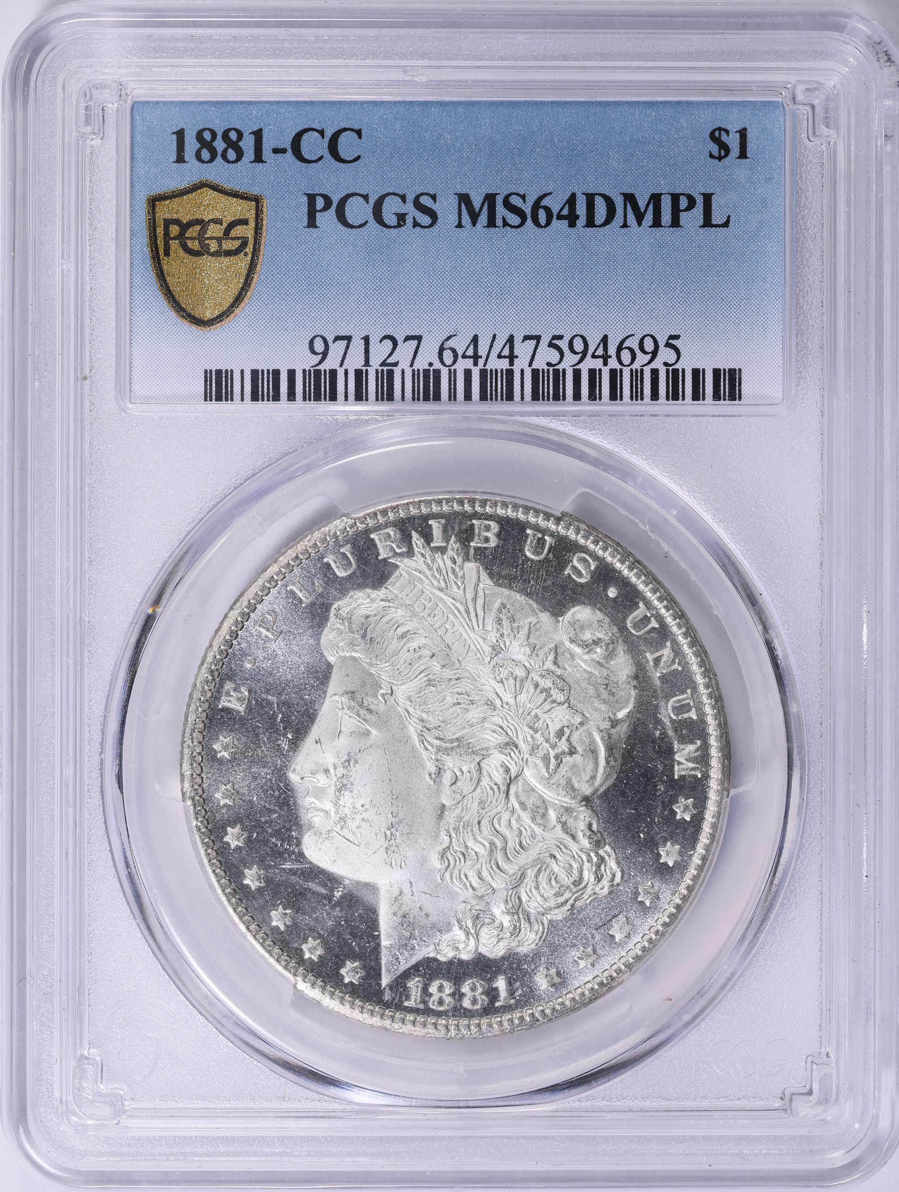 1881-CC Morgan Silver Dollar PCGS MS-64 DMPL (Item 1868103) | GreatCollections Coin Auctions