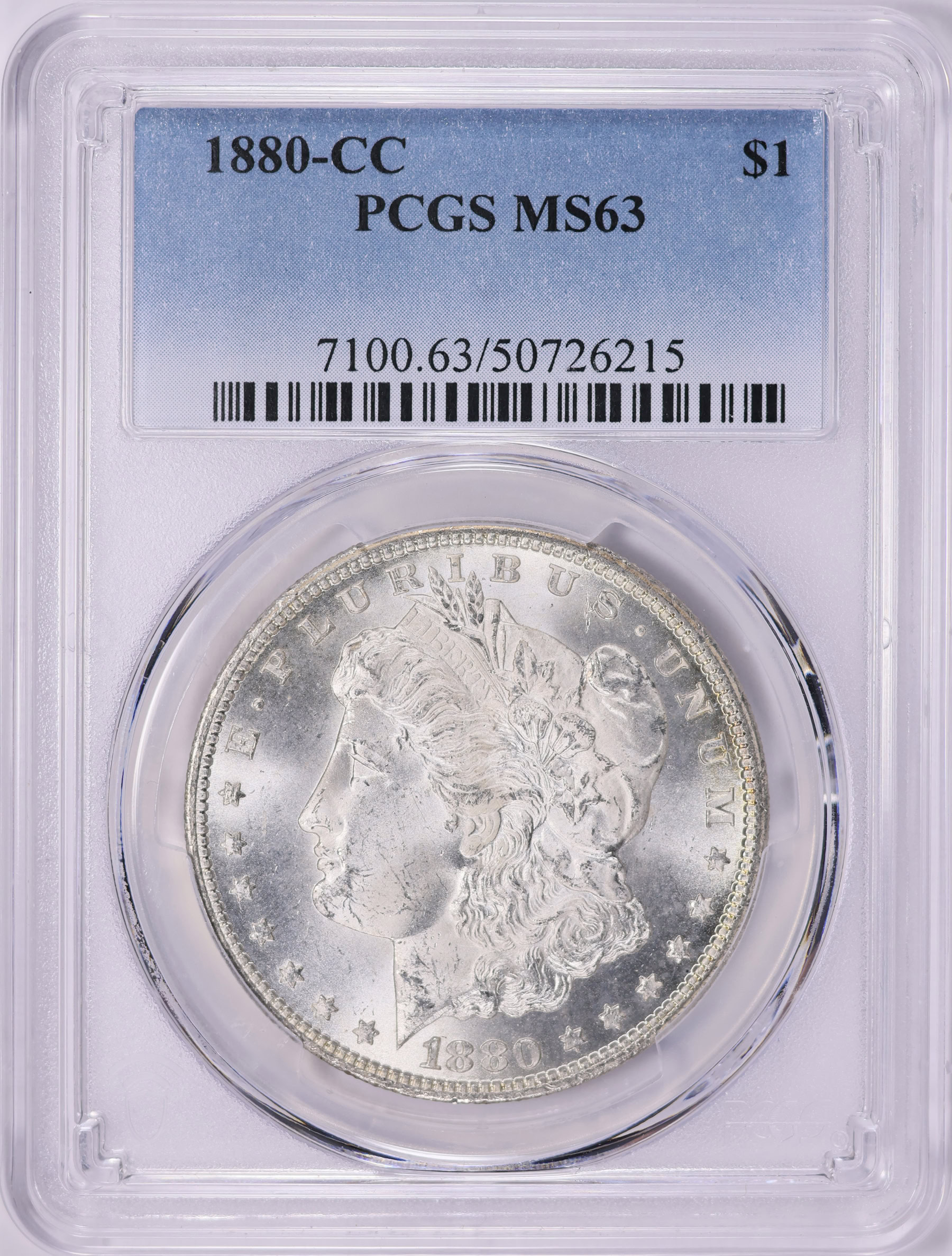 1880-CC Morgan Silver Dollar PCGS MS-63 (Item 1868111) | GreatCollections Coin Auctions