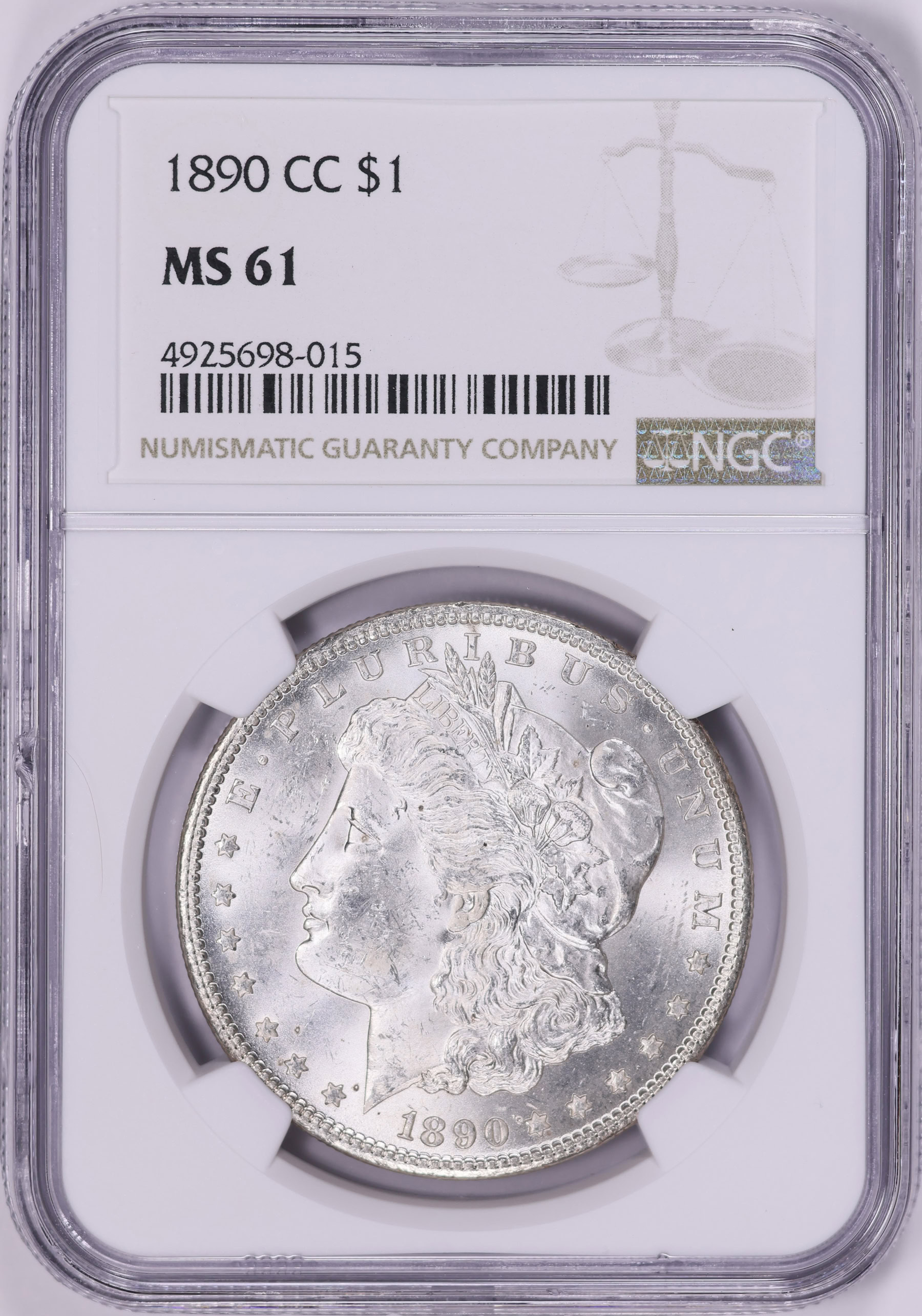1890-CC Morgan Silver Dollar NGC MS-61 (Item 1868114) | GreatCollections Coin Auctions