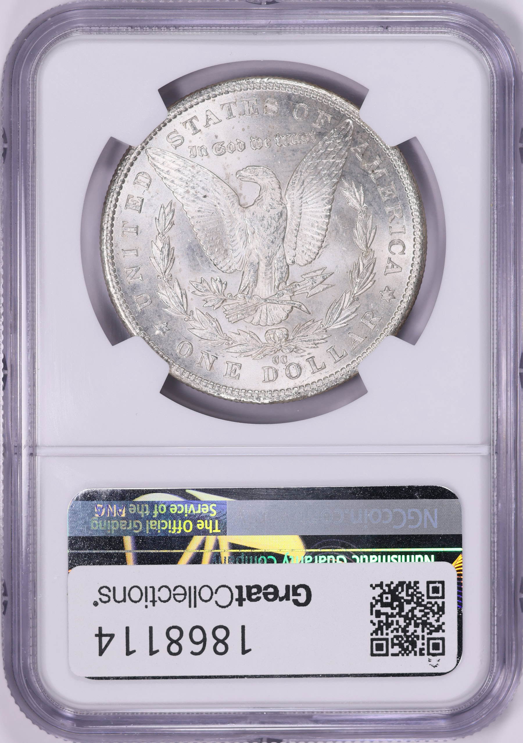 1890-CC Morgan Silver Dollar NGC MS-61 (Item 1868114) | GreatCollections Coin Auctions