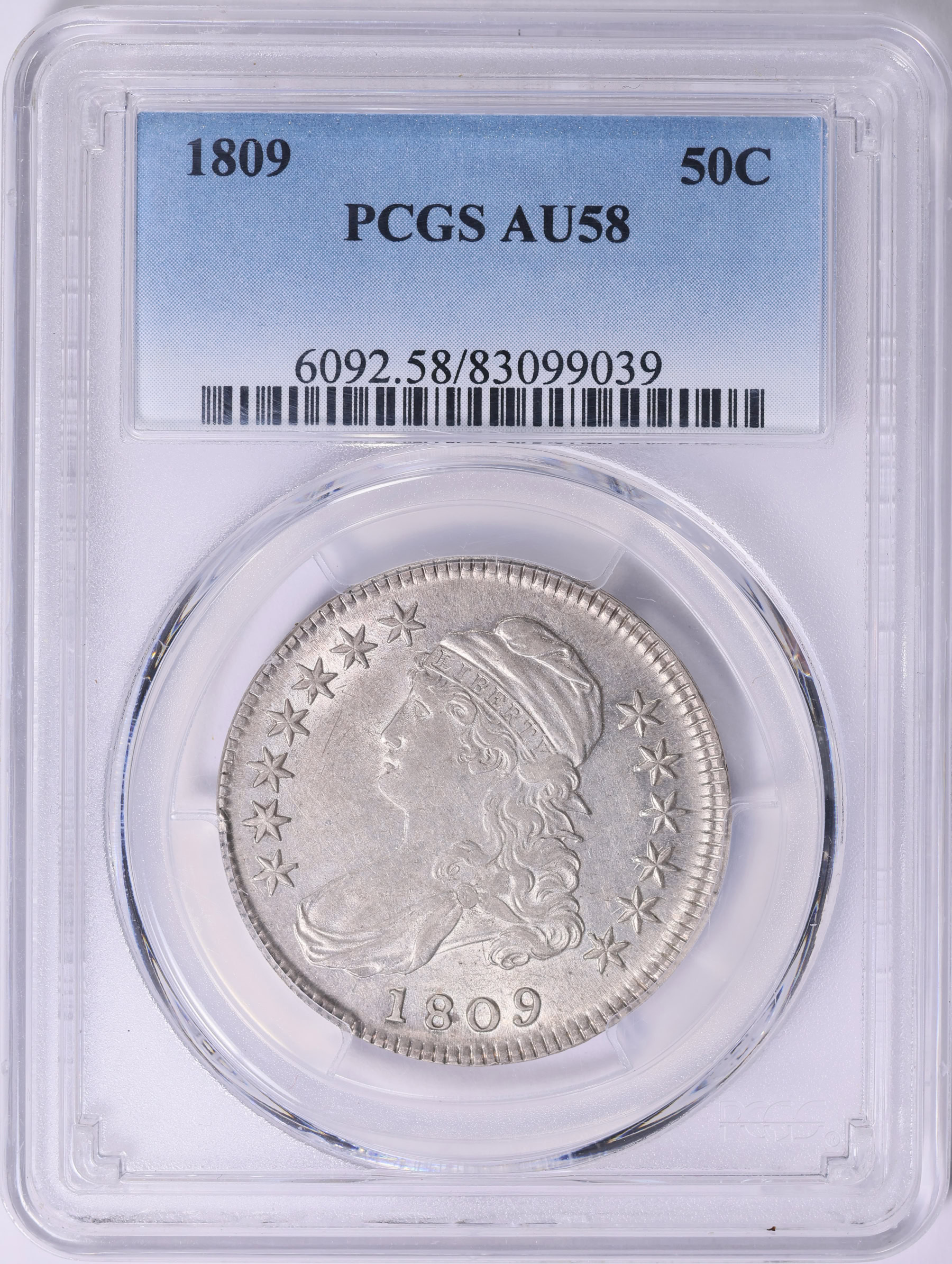 1809 Capped Bust Half Dollar PCGS AU-58 (Item 1868431 ...